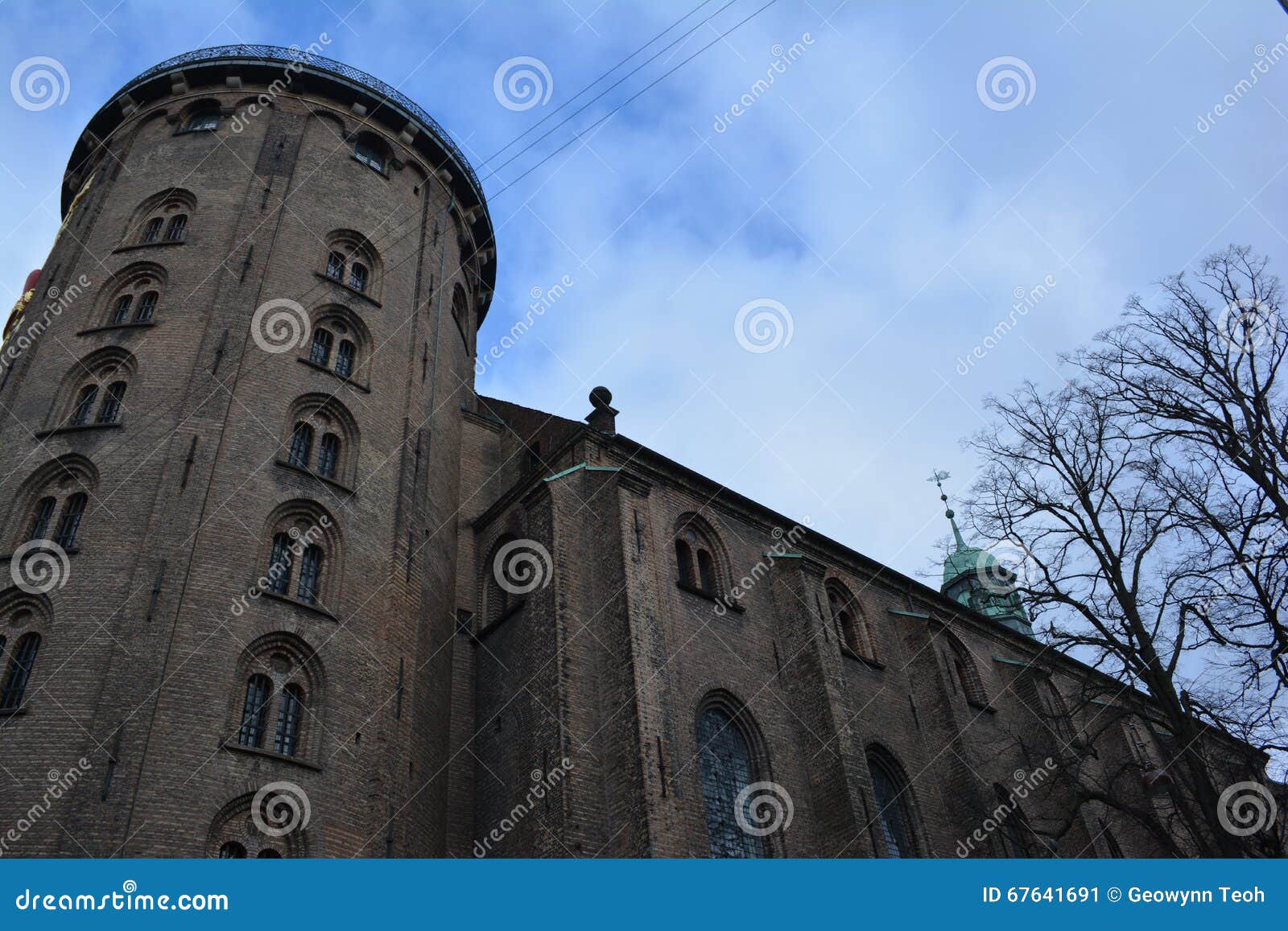 Round Tower stock image. Image of copenhagen, bricks - 67641691
