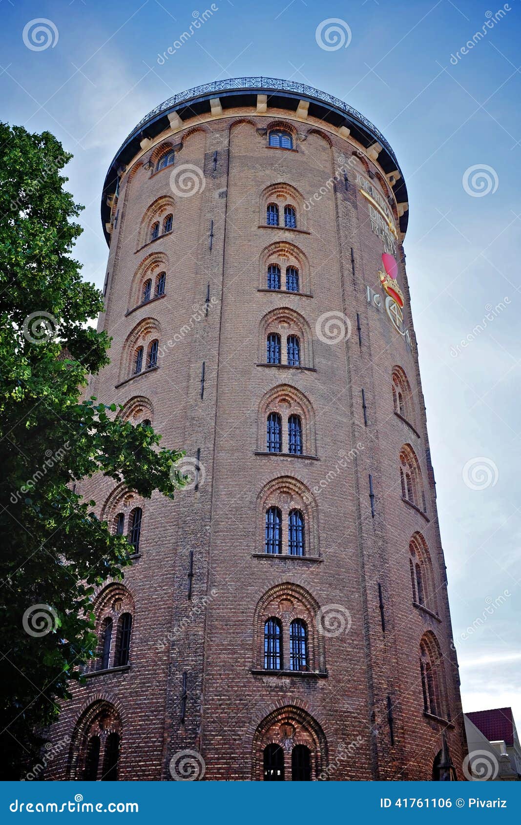 Round tower in copenhagen stock photo. Image of city - 41761106
