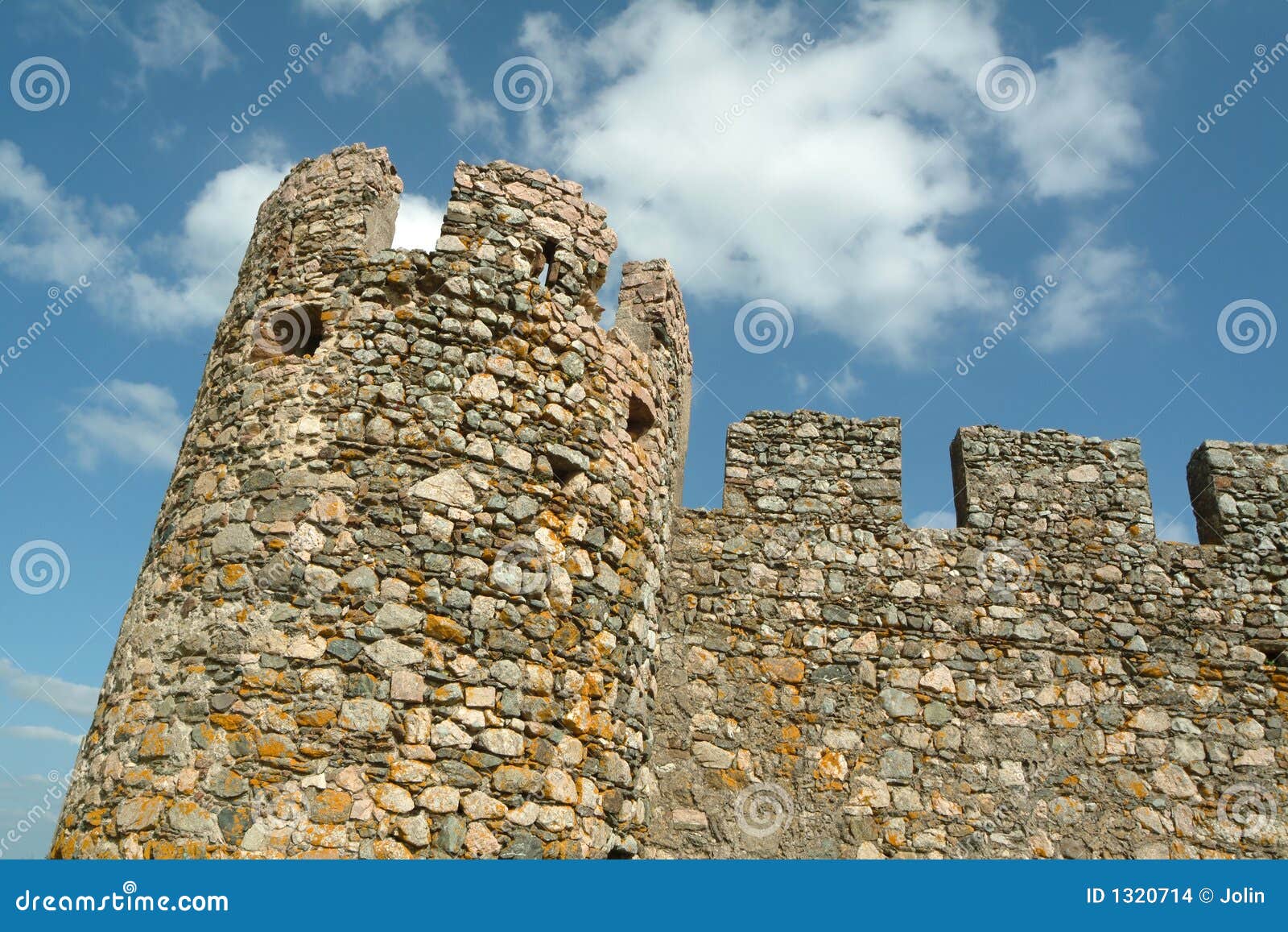 Round Tower of Medieval Castle Stock Photo - Image of defensive ...