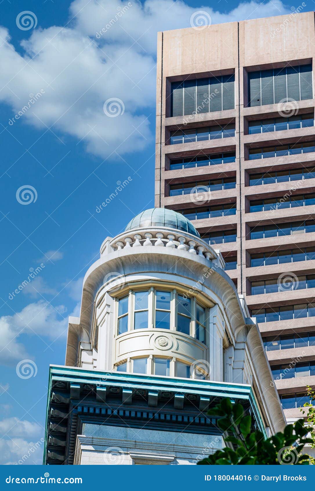 Round Tower by Modern Tower Stock Photo - Image of structure, city ...