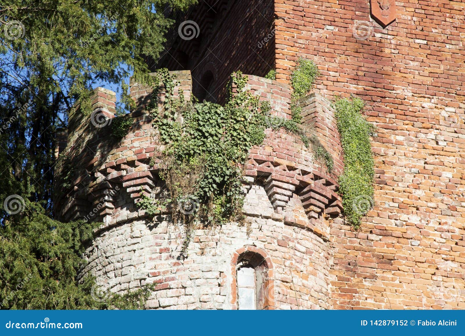 Round Tower of Renaissance Castle Stock Photo - Image of exterior ...