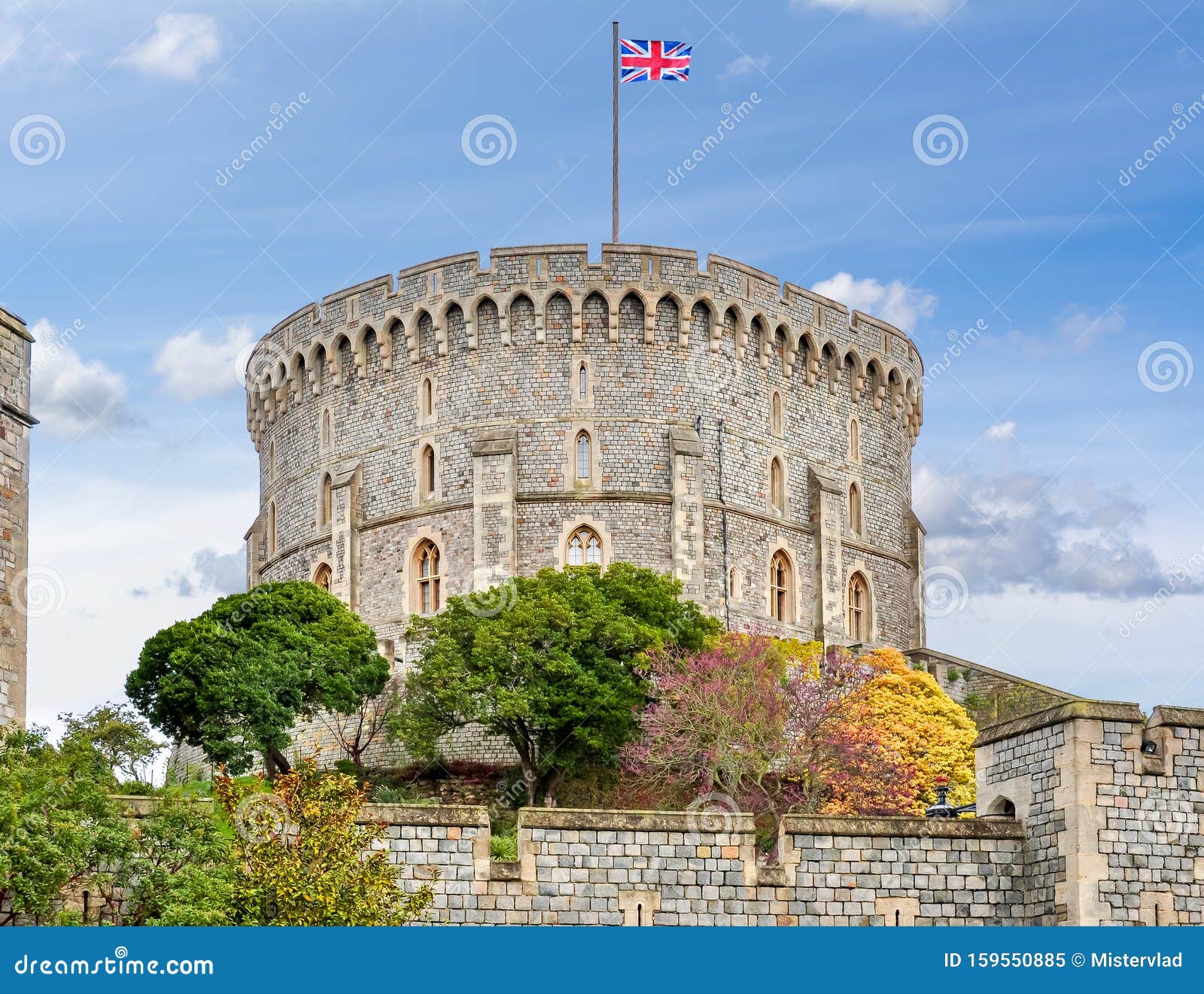Round Tower of Windsor Castle, United Kingdom Stock Image - Image of ...