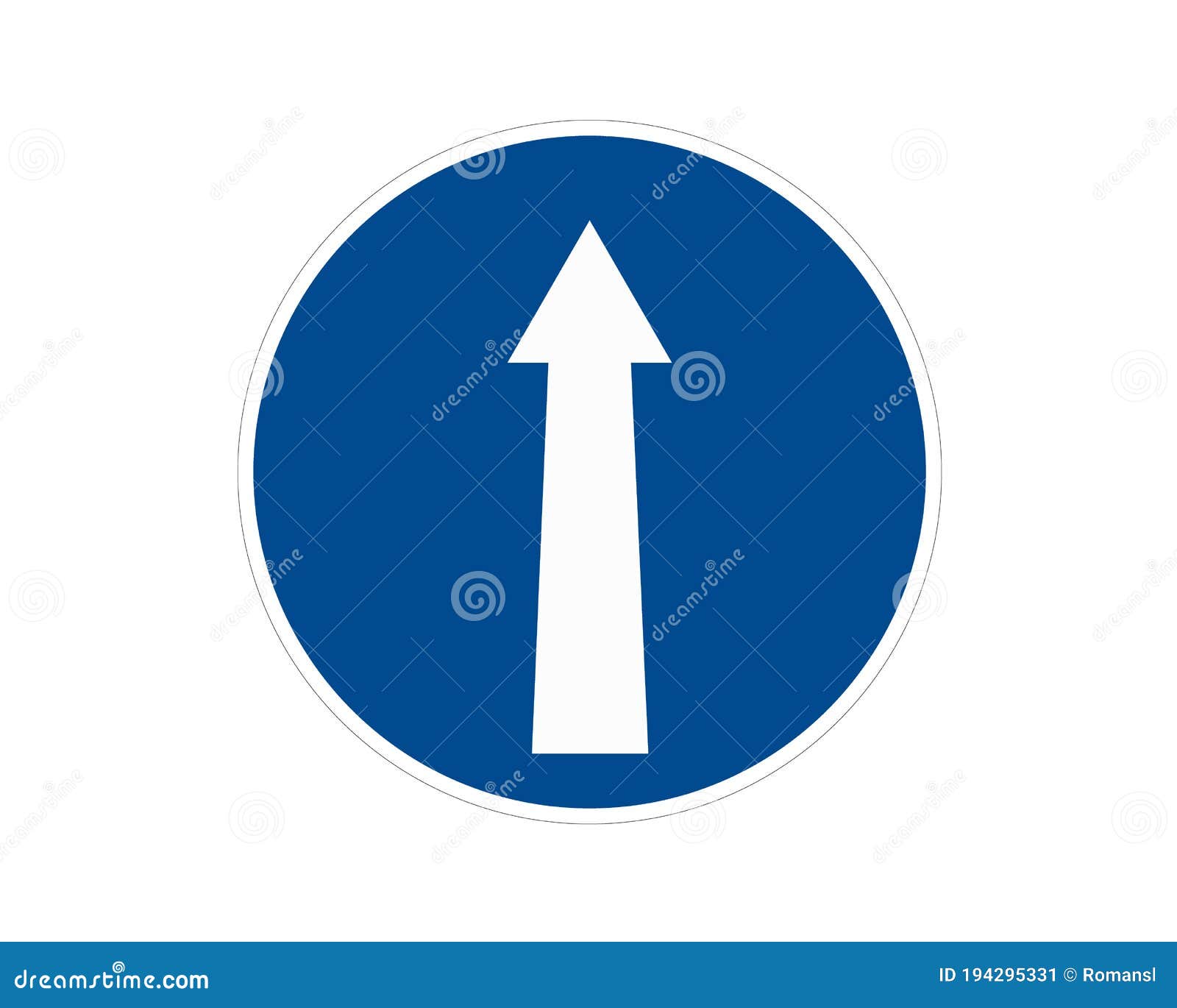 Round Traffic Sign. Vector Illustration Stock Vector - Illustration of ...