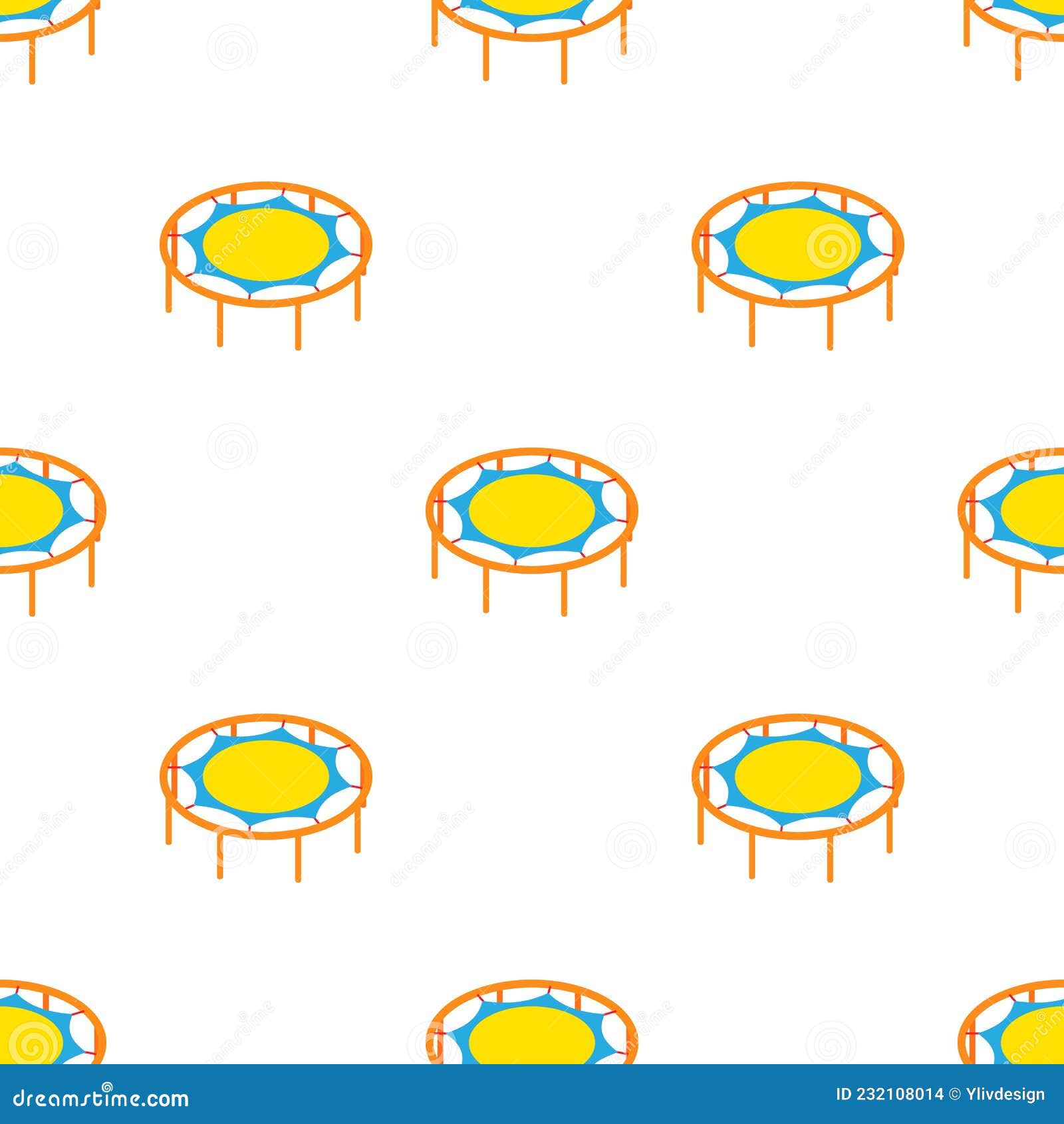 Round Trampoline Pattern Seamless Vector Stock Vector - Illustration of ...
