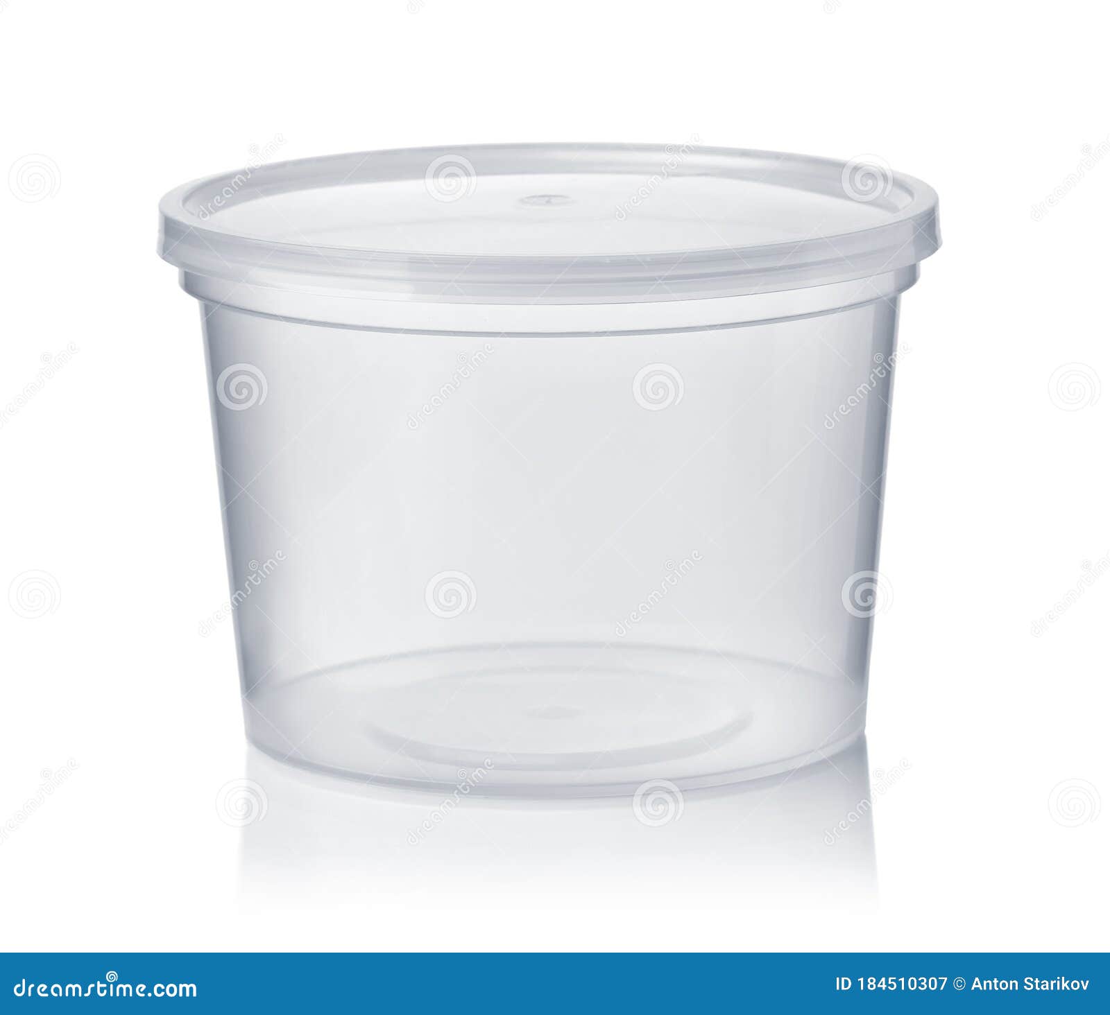 Round Transparent Disposable Food Container Stock Image - Image of ...