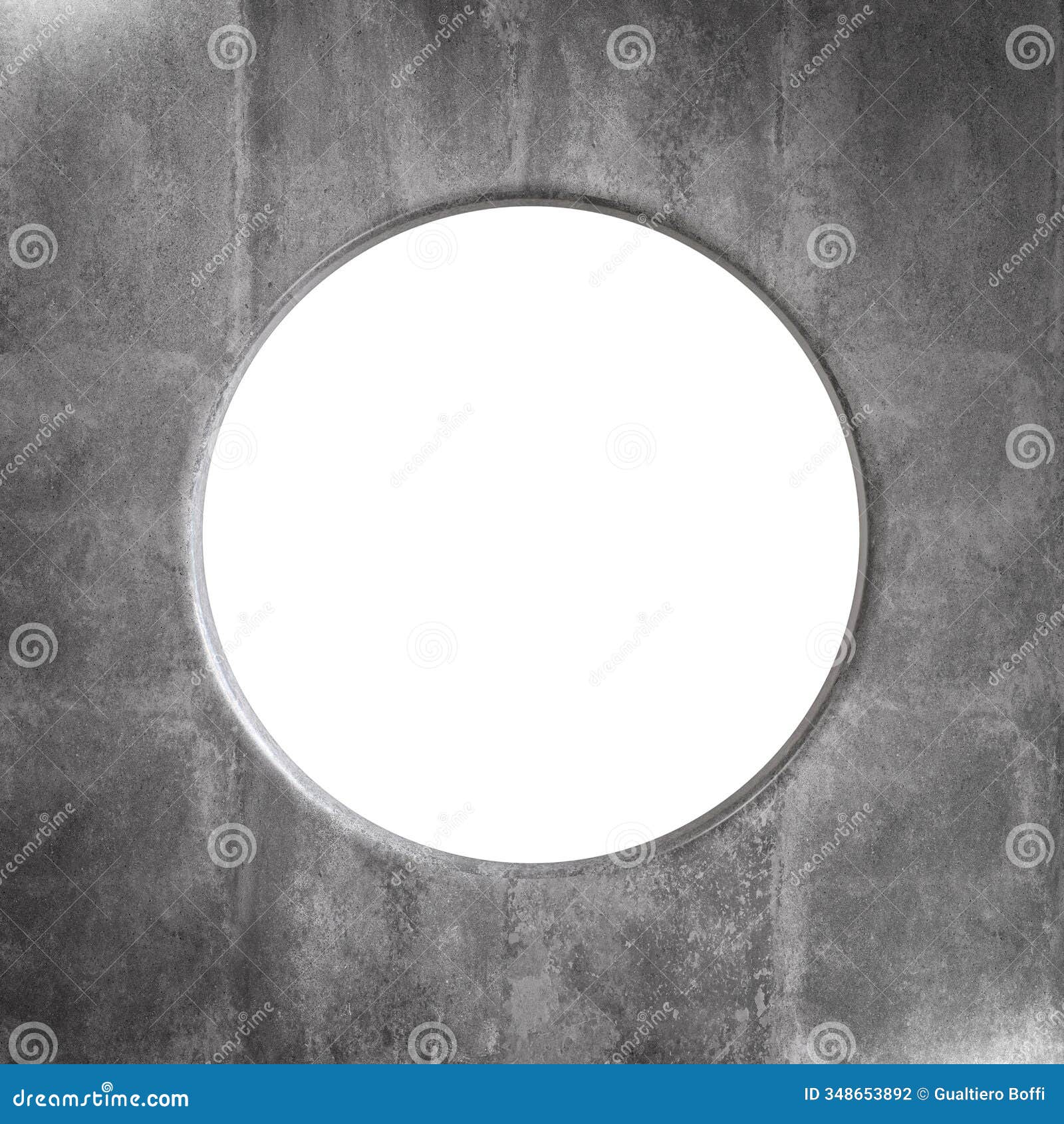 Round Transparent Hole on Concrete Wall Background Stock Illustration ...