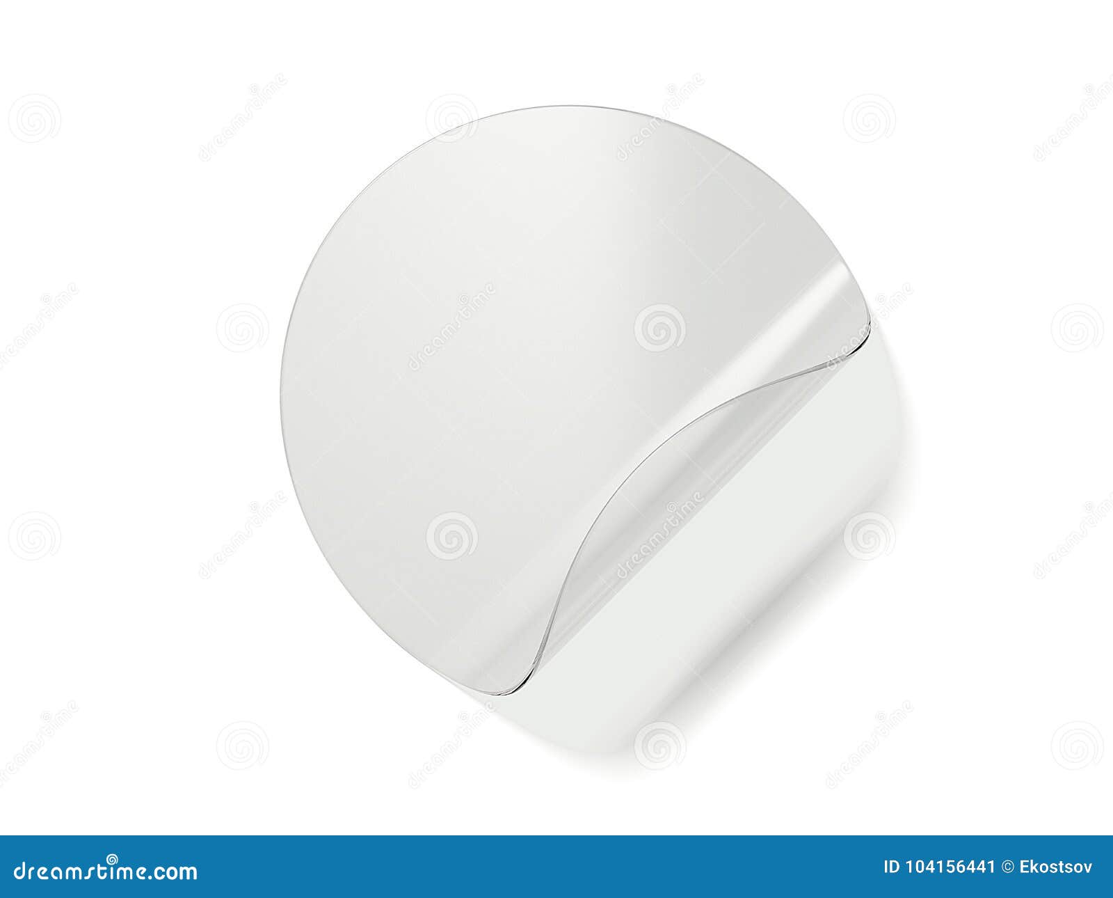 Round Transparent Sticker. 3d Rendering Stock Illustration ...