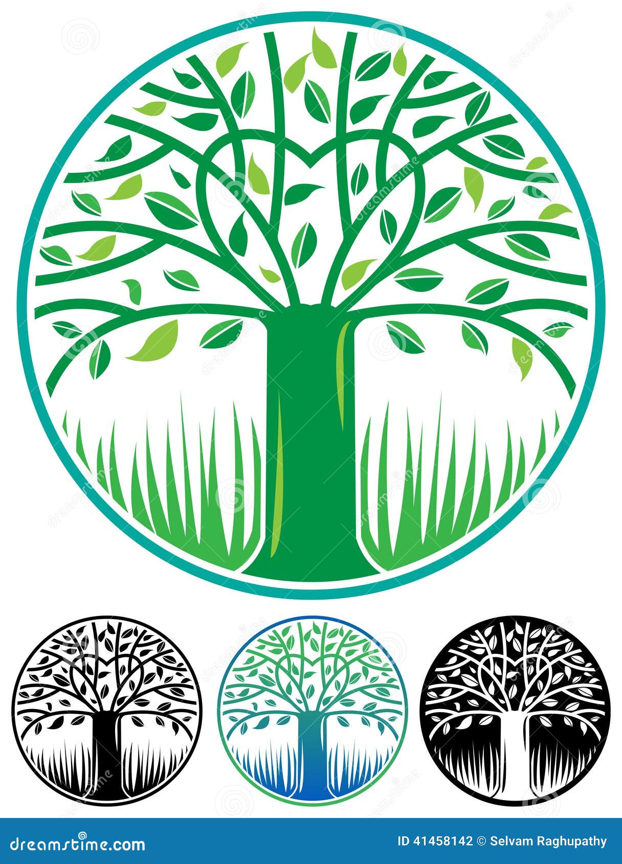 Round tree logo stock vector. Illustration of design - 41458142