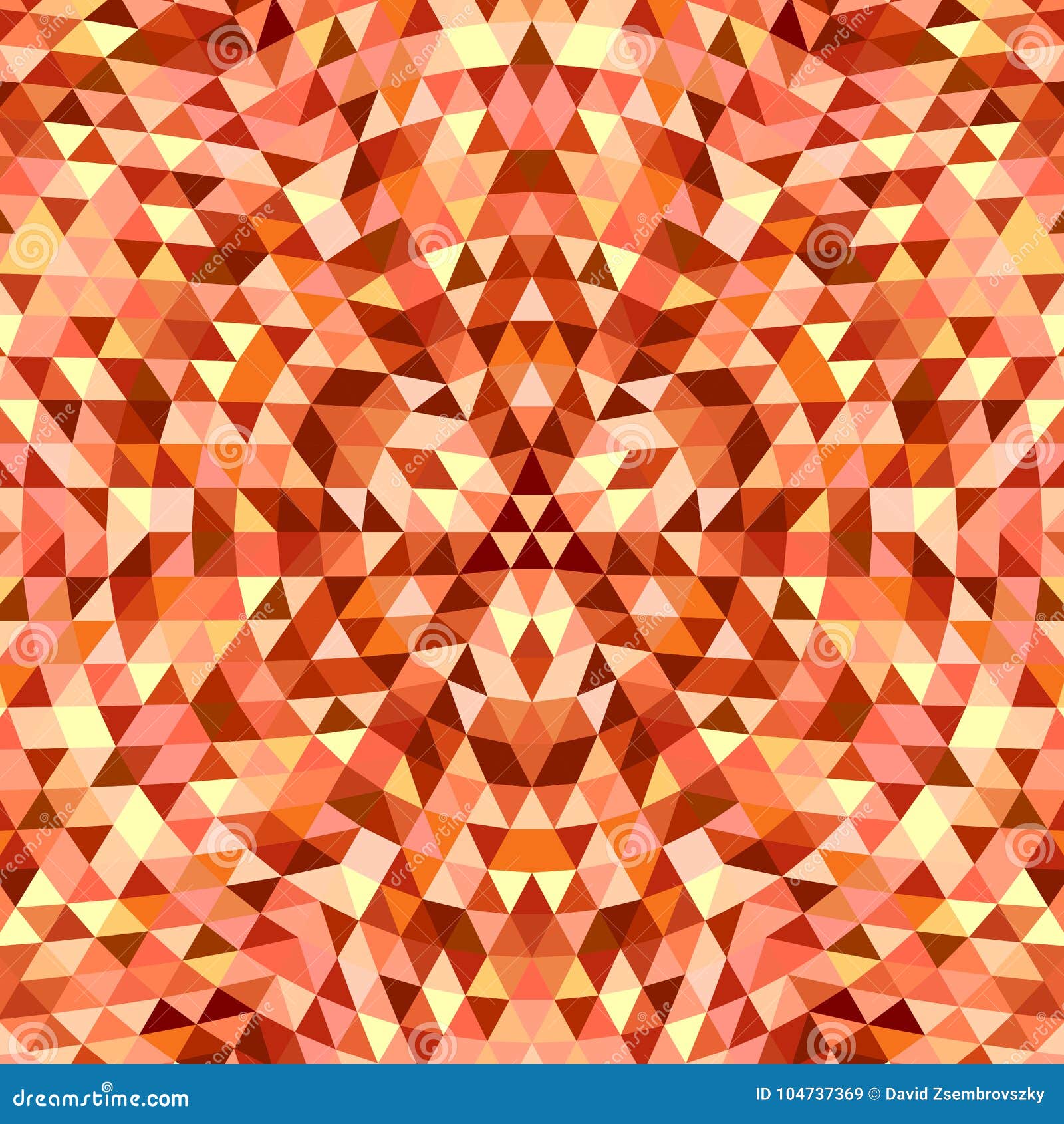 Round Triangle Kaleidoscope Mandala Background - Symmetric Vector ...