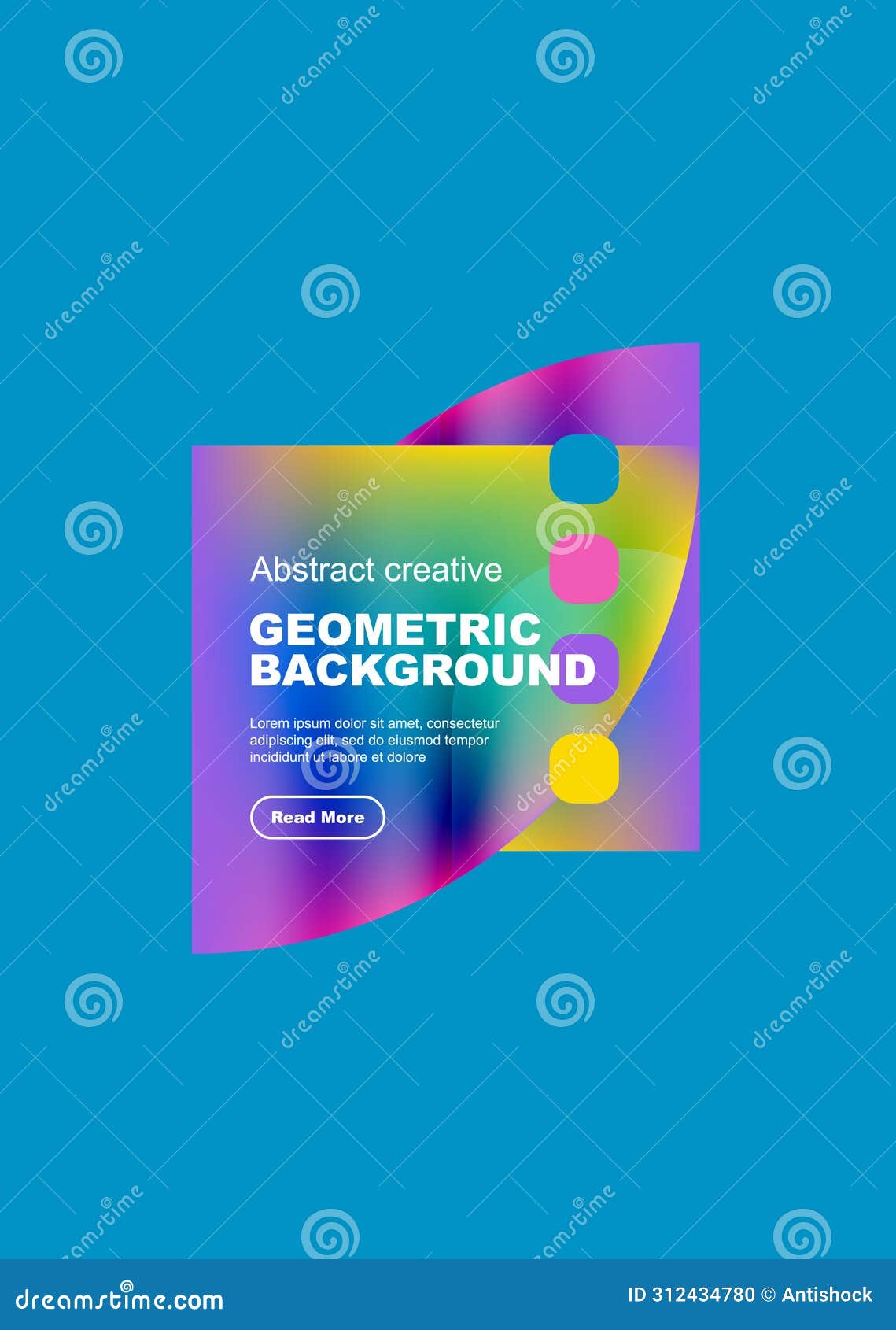 Round Triangle and Round Square Composition Geometric Background Stock ...