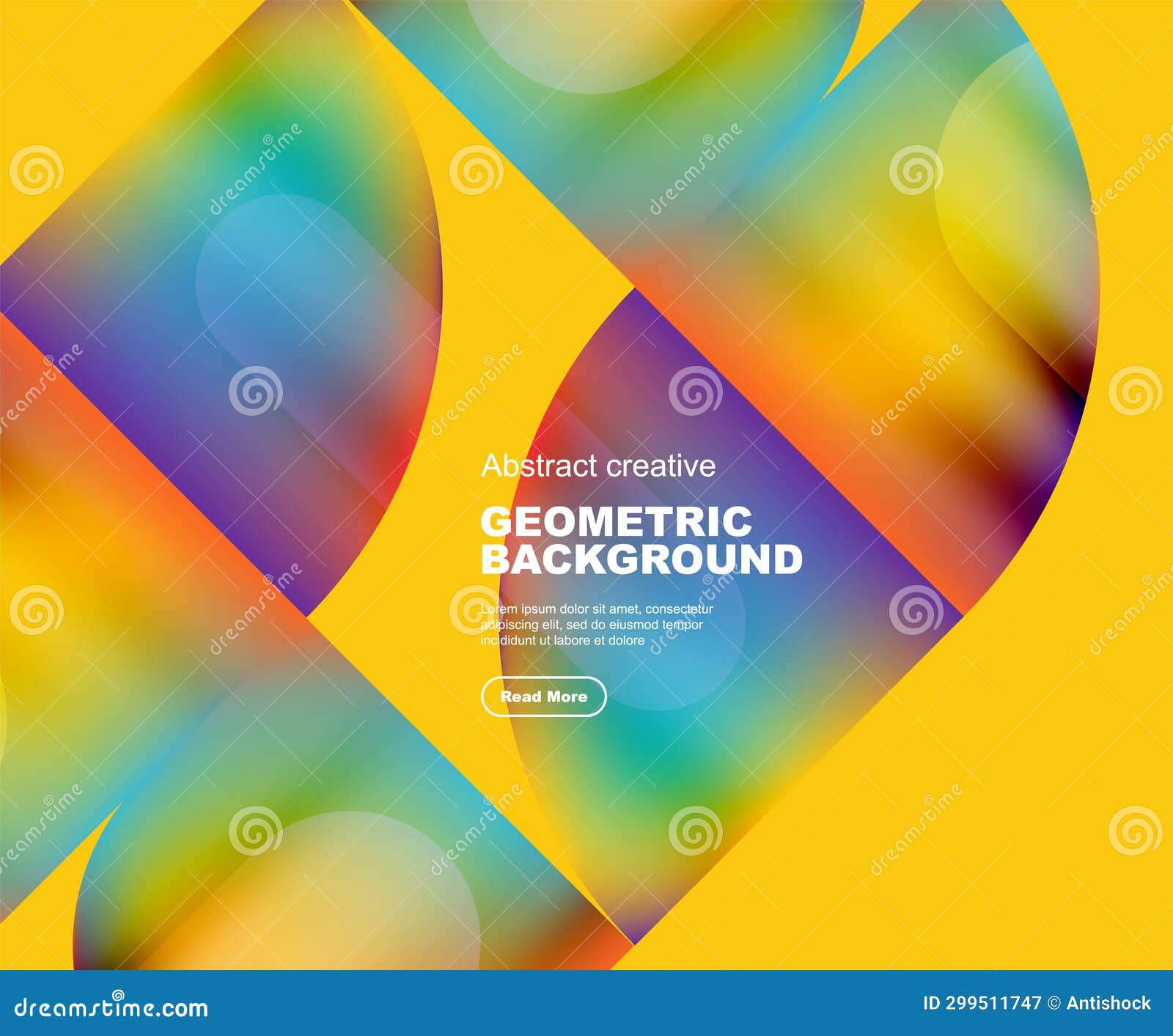 Round Triangle and Round Square Composition Geometric Background Stock ...