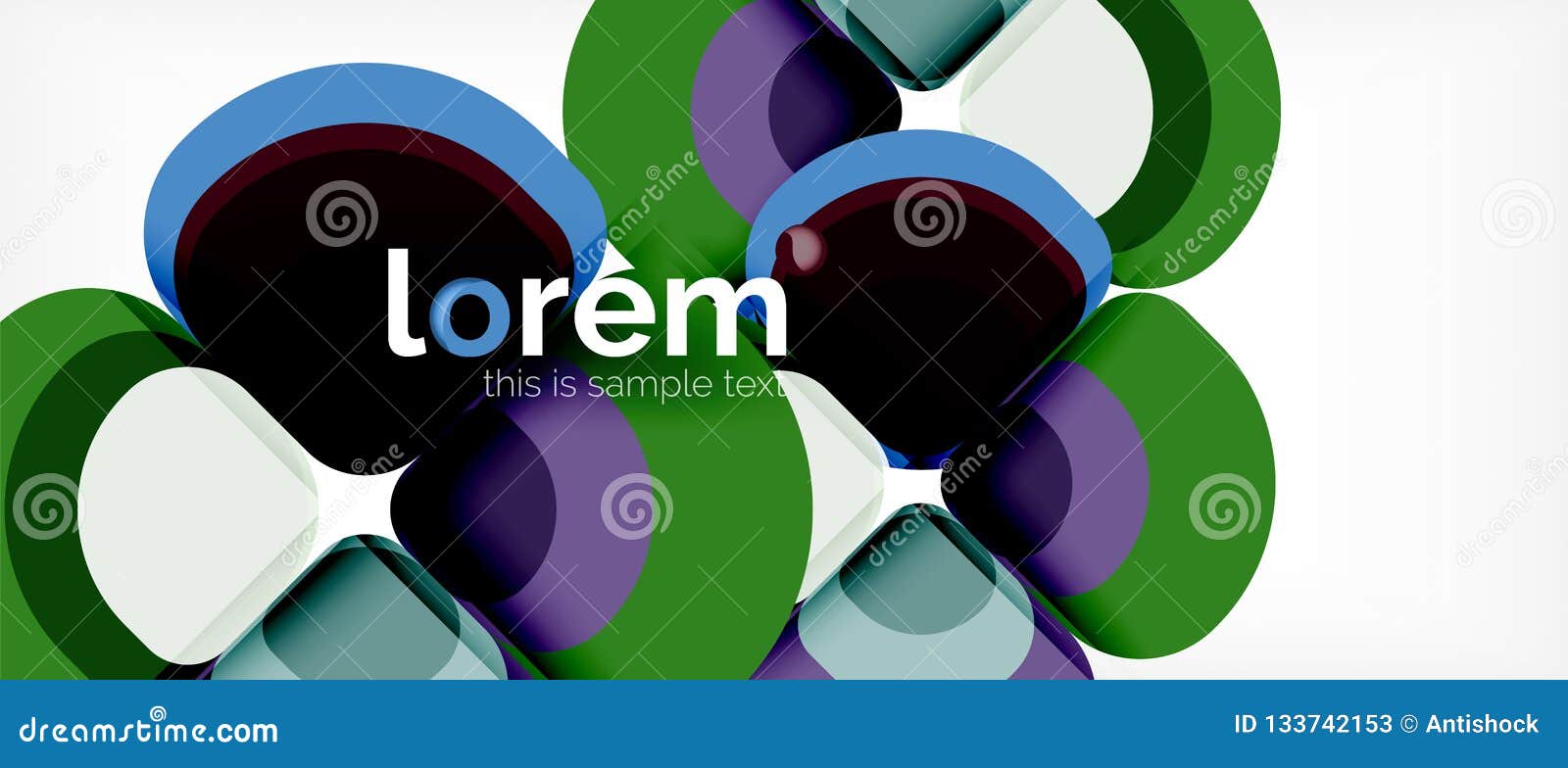 Round Triangles Geometric Shapes Composition Stock Vector ...