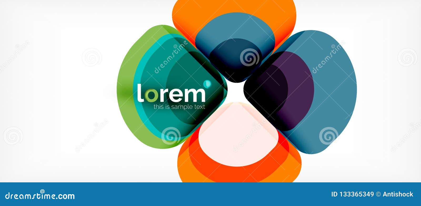 Round Triangles Geometric Shapes Composition Stock Vector ...