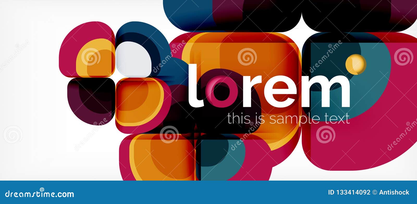 Round Triangles Geometric Shapes Composition Stock Vector ...