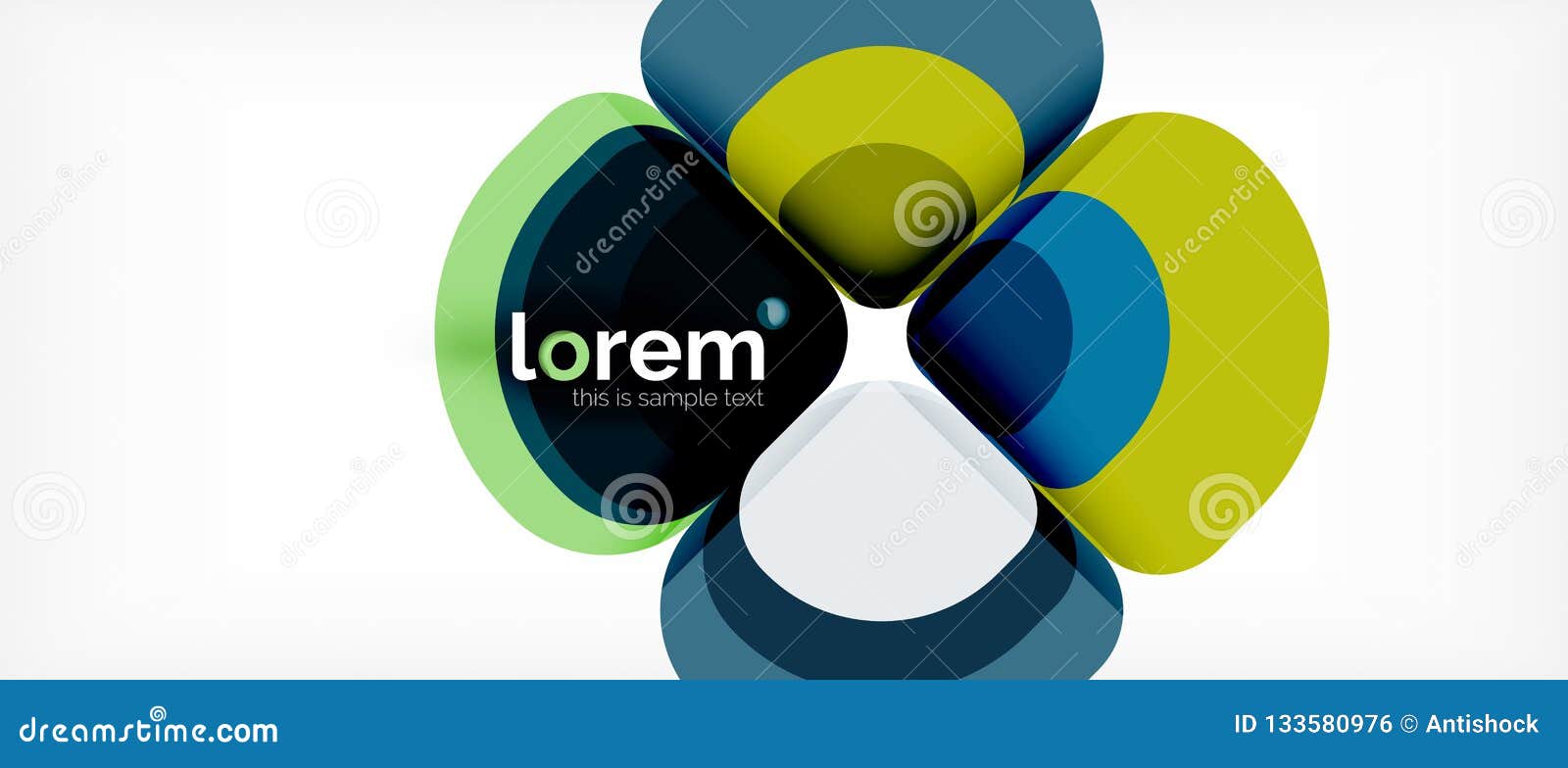 Round Triangles Geometric Shapes Composition Stock Vector ...