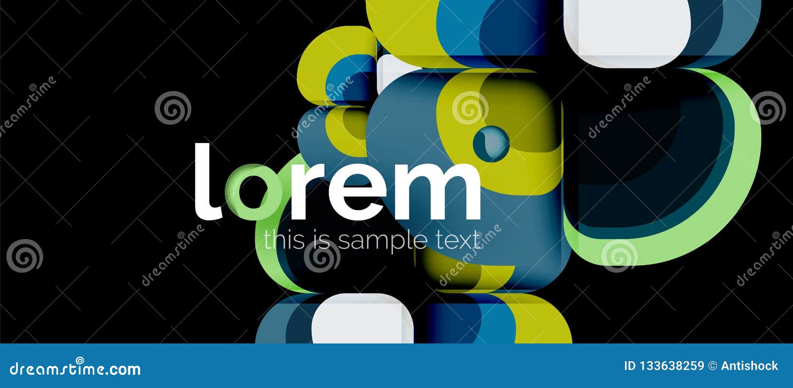 Round Triangles Geometric Shapes Composition Stock Vector ...