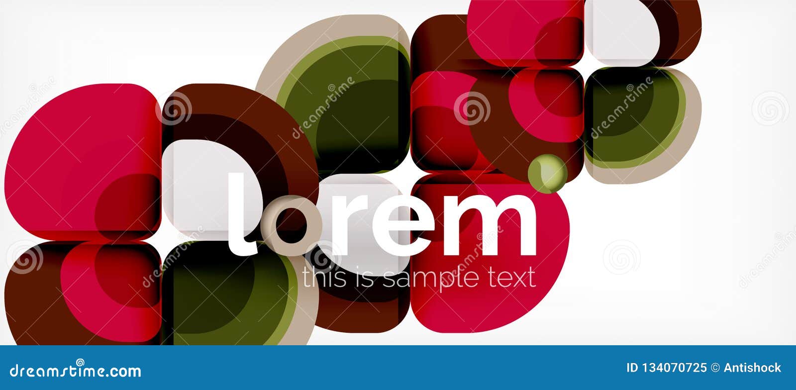 Round Triangles Geometric Shapes Composition Stock Vector ...