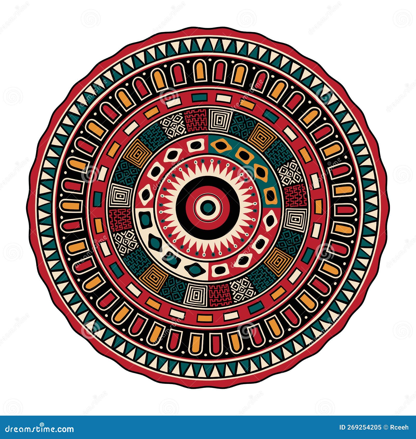 Round Tribal Design Element 2 Stock Vector - Illustration of decorative ...