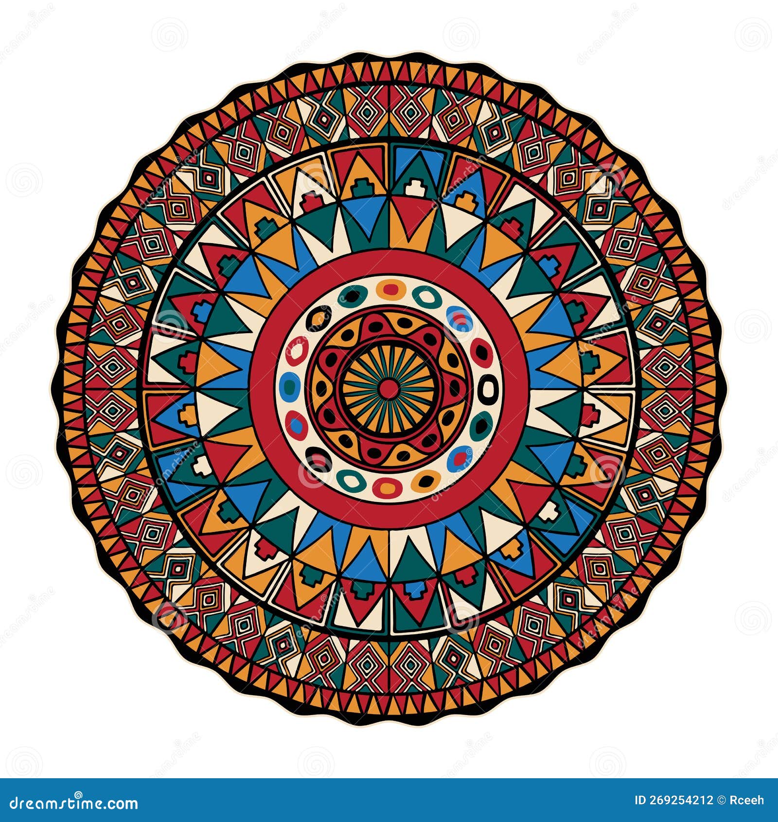 Round Tribal Design Element 4 Stock Vector - Illustration of swirl ...