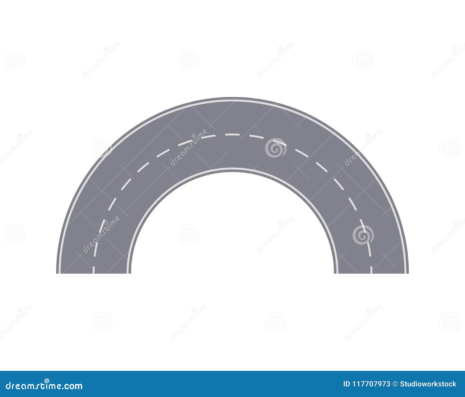 Round Turn of Asphalt Road Isolated Segment. Stock Vector ... Round Turn of Asphalt Road Isolated Segment. Stock Vector ...