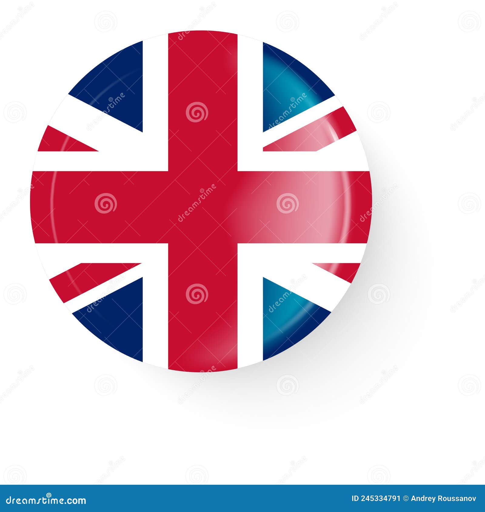 Round UK Flag. Pin Button. Pin Brooch Icon, Sticker Stock Vector ...