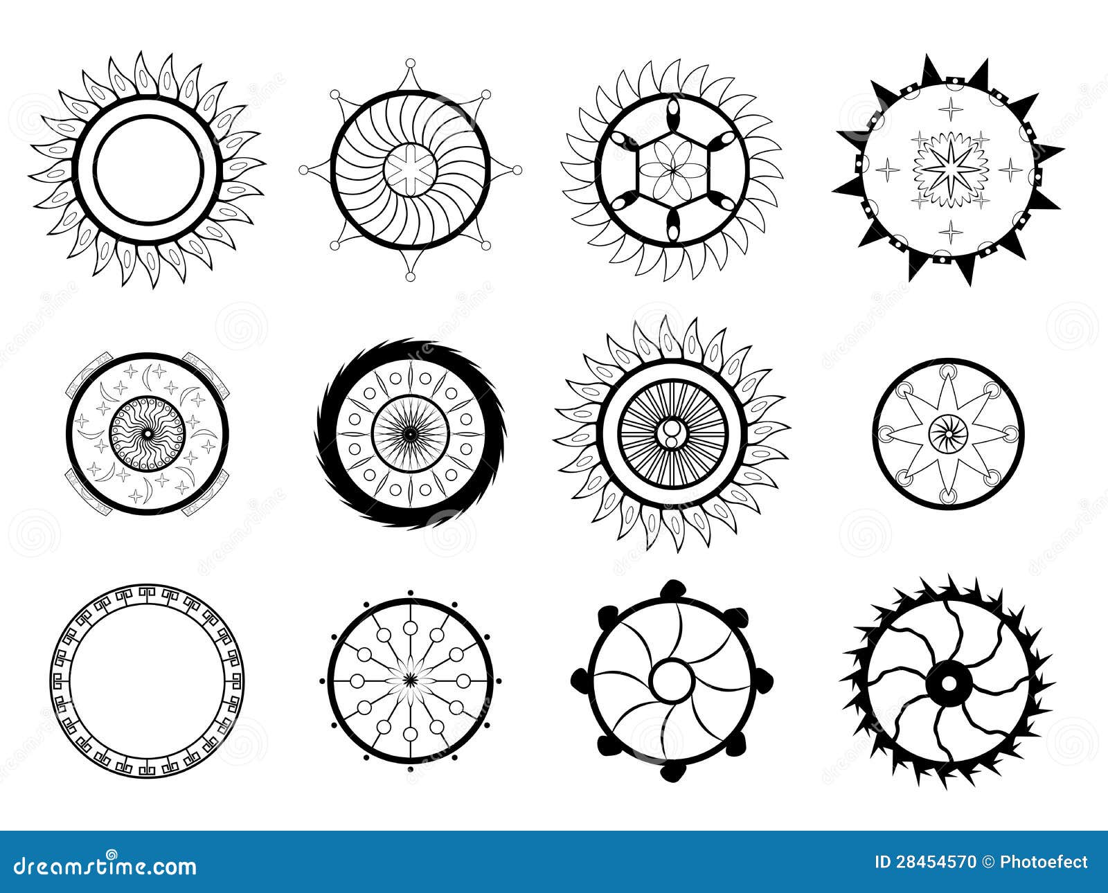 Round unique frames stock vector. Illustration of logo - 28454570