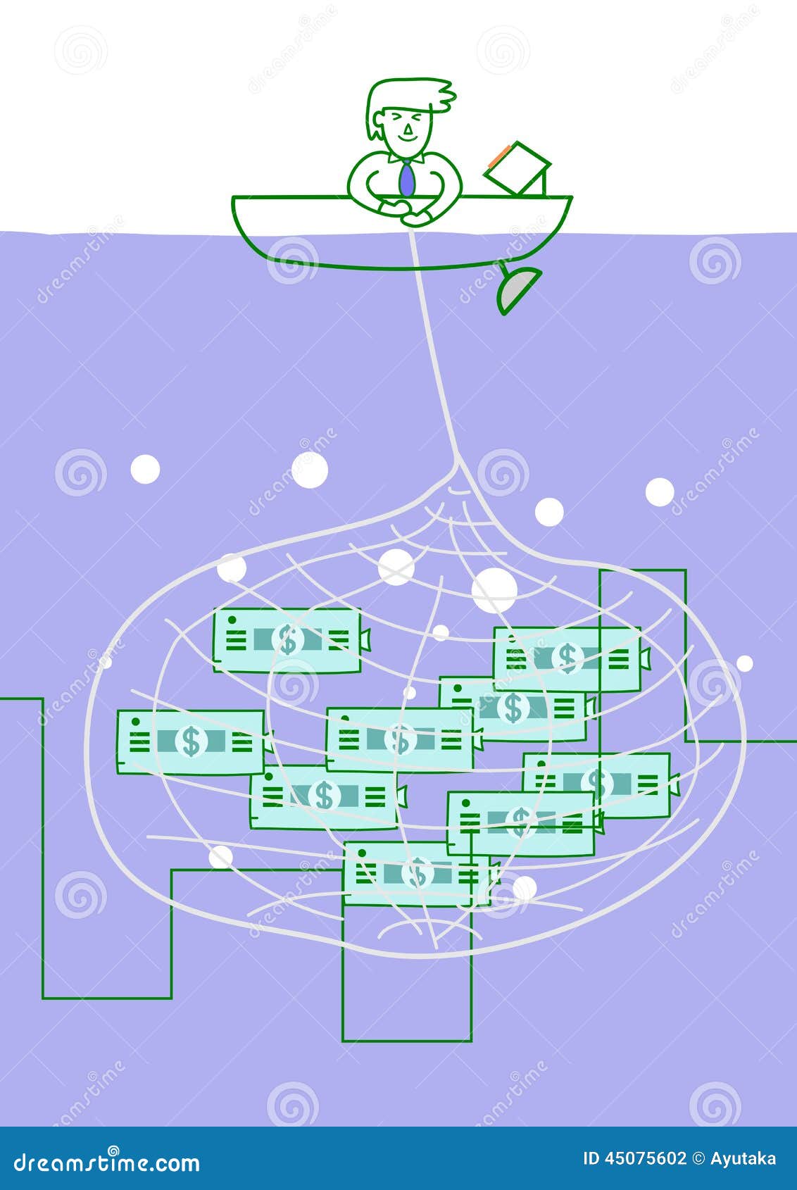 Round up stock vector. Illustration of catch, person - 45075602