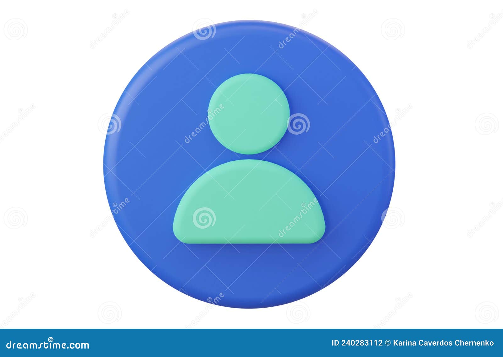 Round User Icon. Isolated on White Background Stock Illustration ...