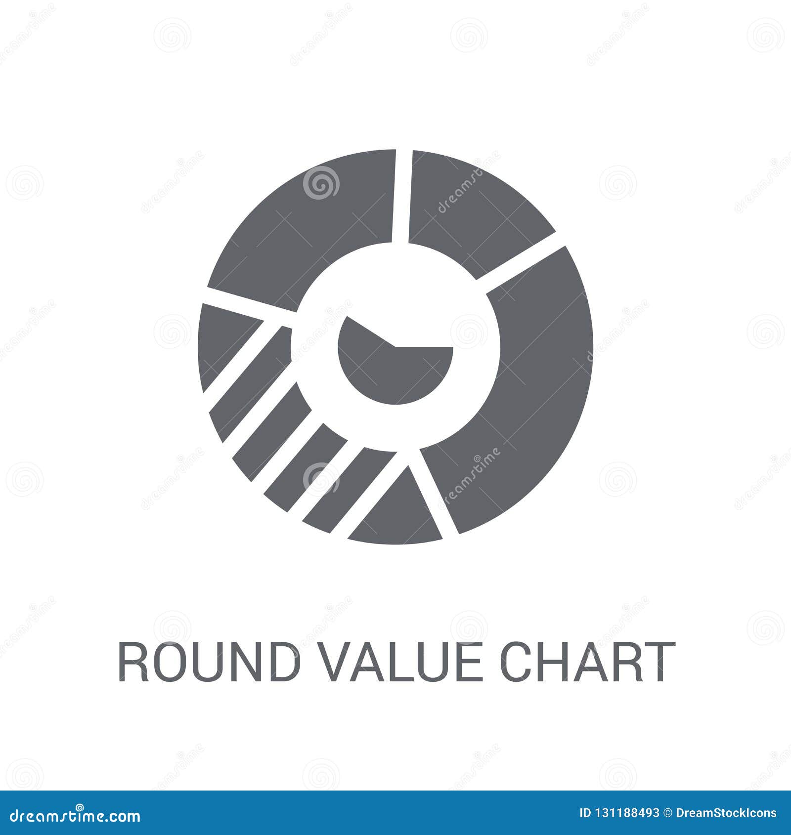 Round Value Chart Icon. Trendy Round Value Chart Logo Concept on Stock ...