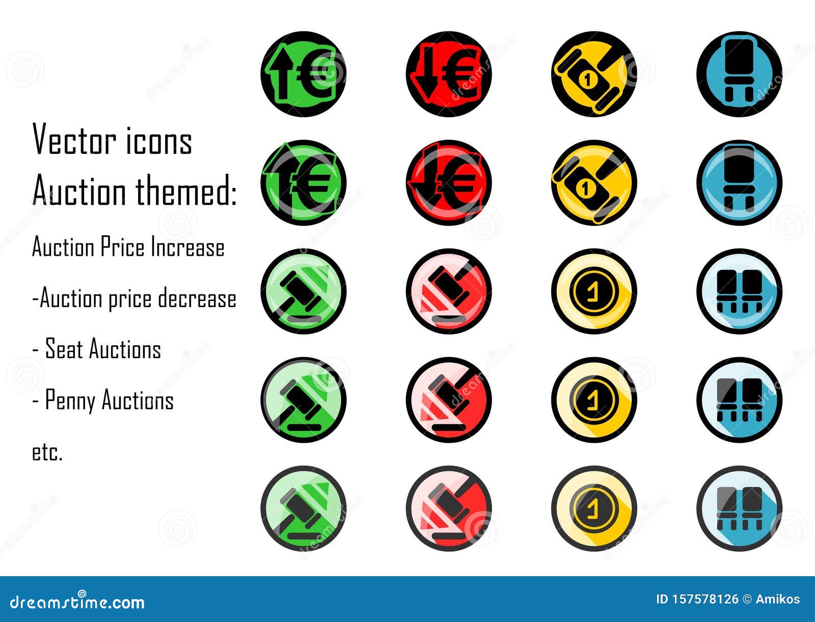 Vector Auction And Bidding Concept. Hand Holding Auction Paddle. Flat ...