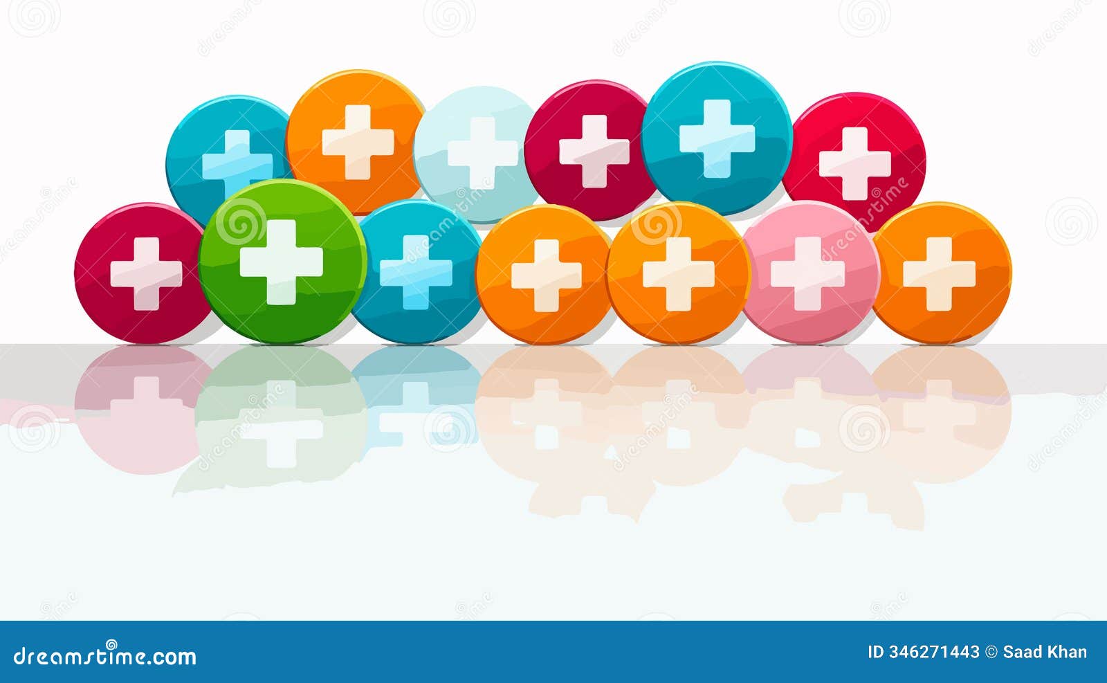 Round Vector Background Design with Plus Signs Stock Illustration ...