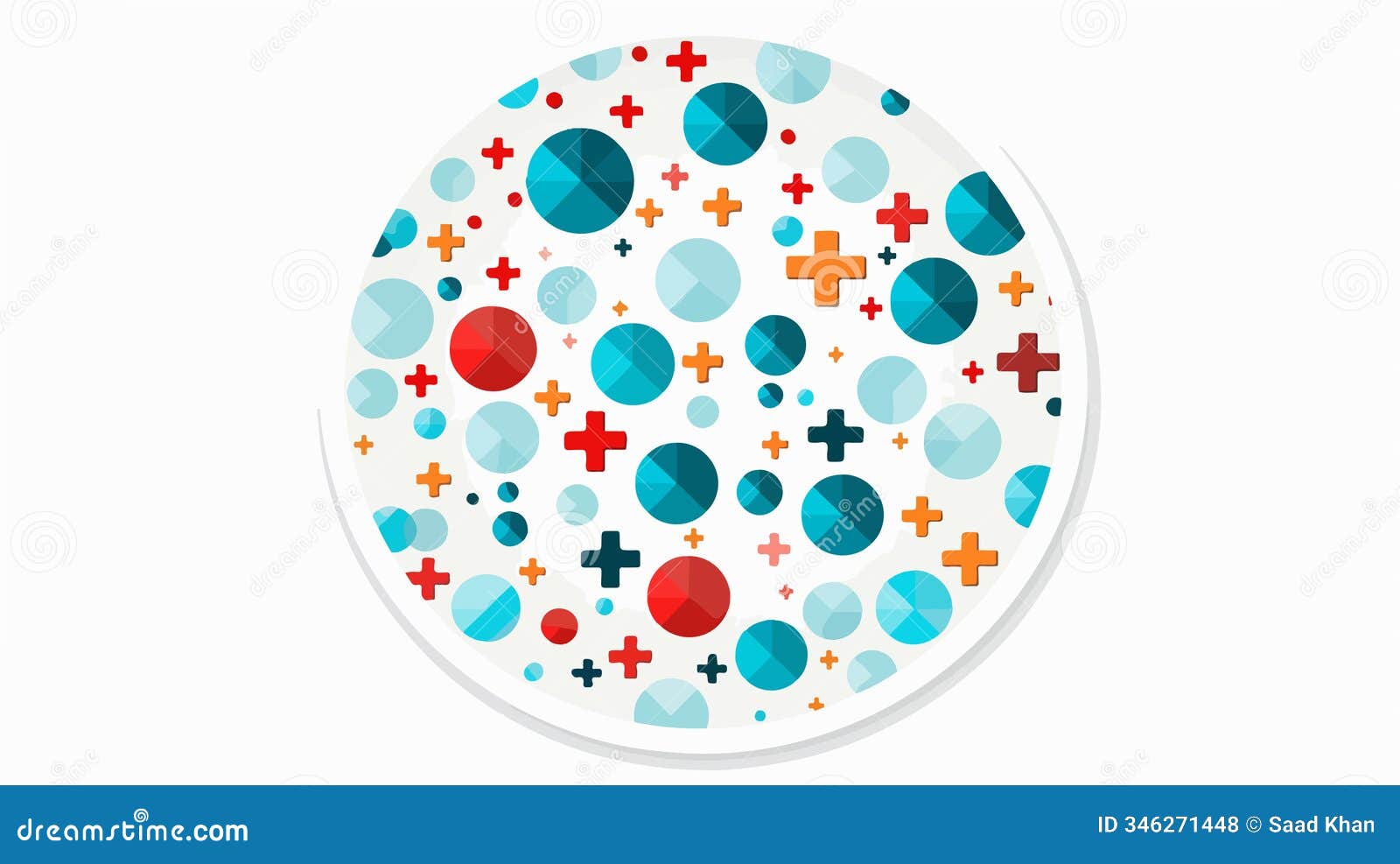 Round Vector Background Design with Plus Signs Stock Illustration - Illustration of plus ...