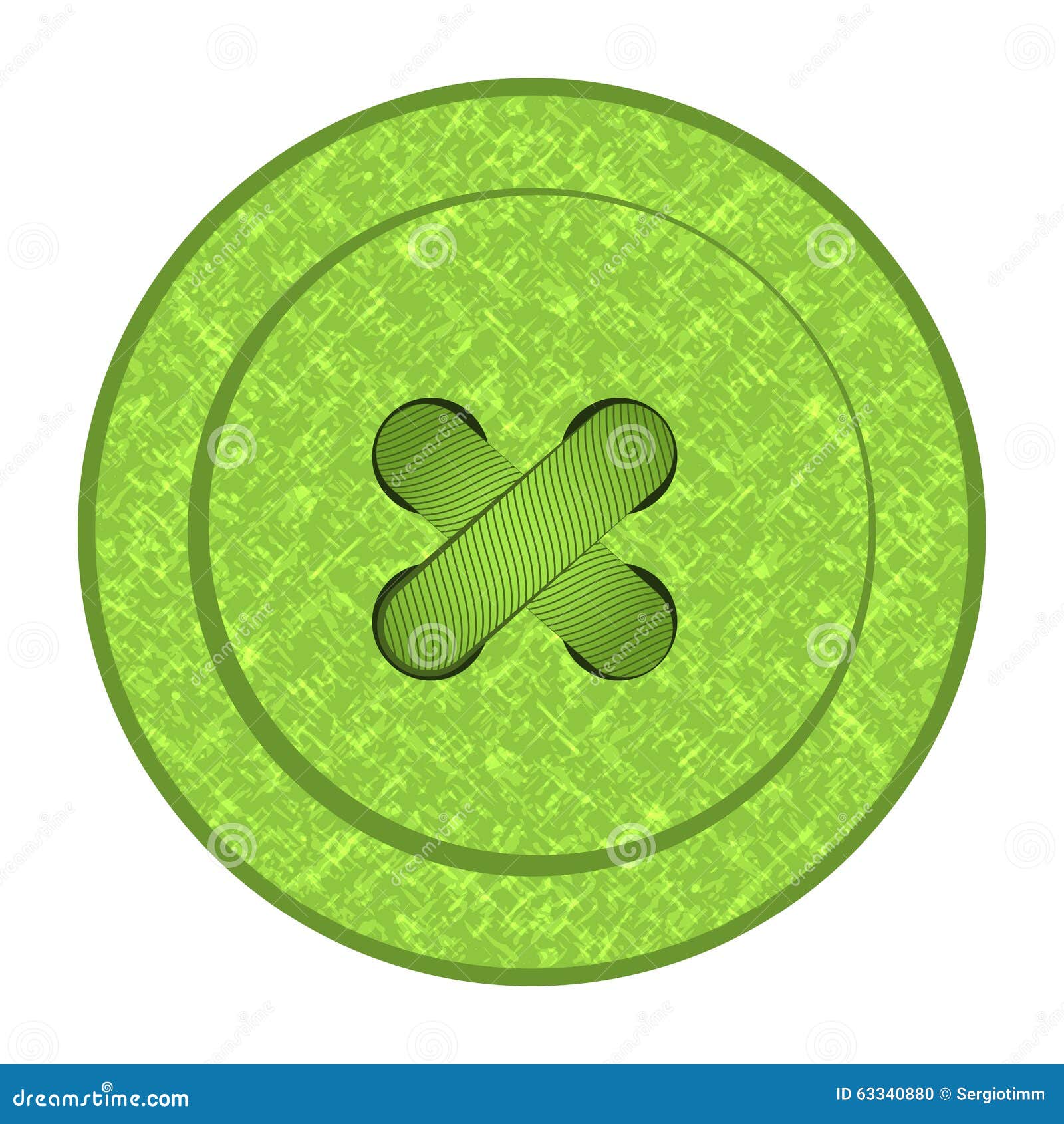 Green Sewing Button