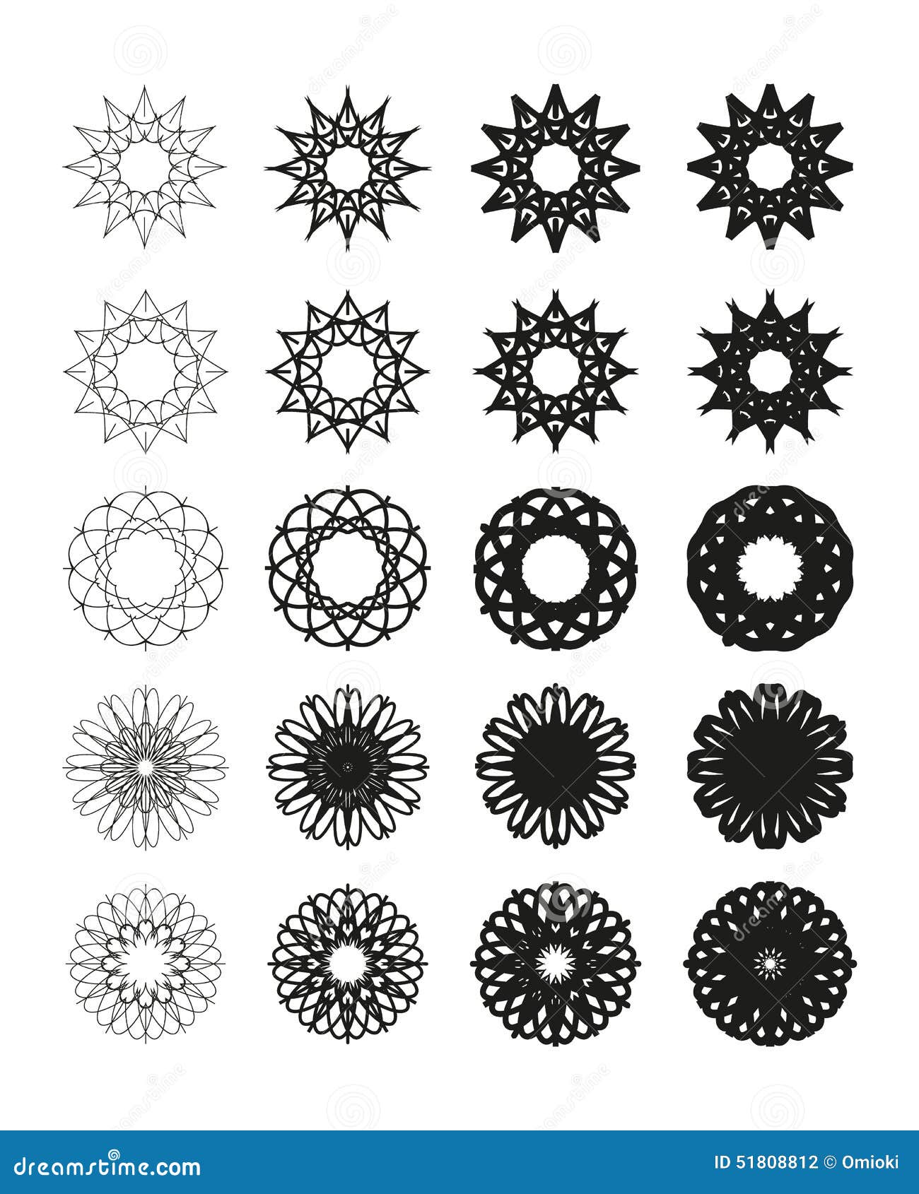 Round vector emblems stock vector. Illustration of beautiful - 51808812