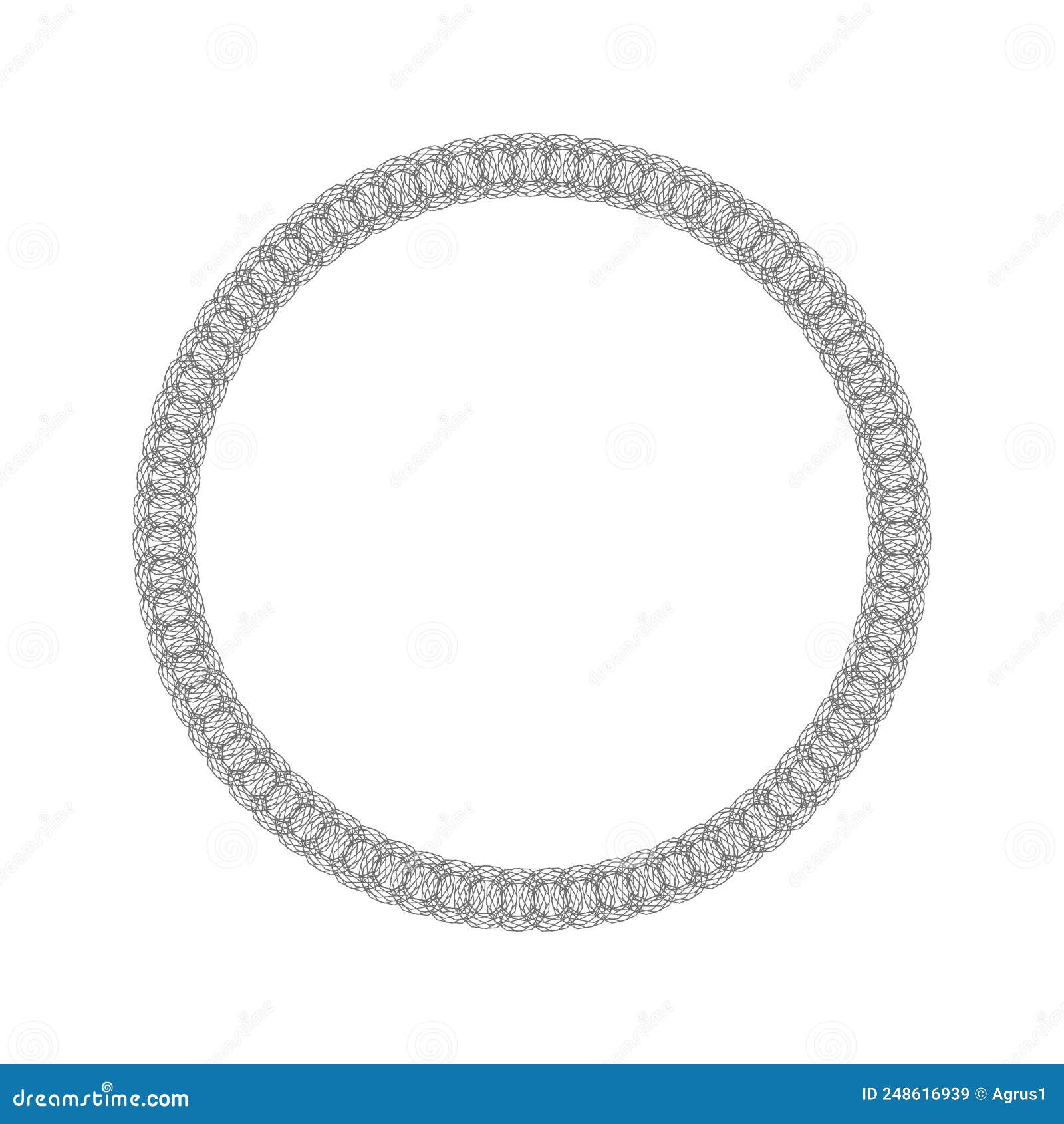 Round Vector Frame - Circle Banner on White Background Stock Vector ...