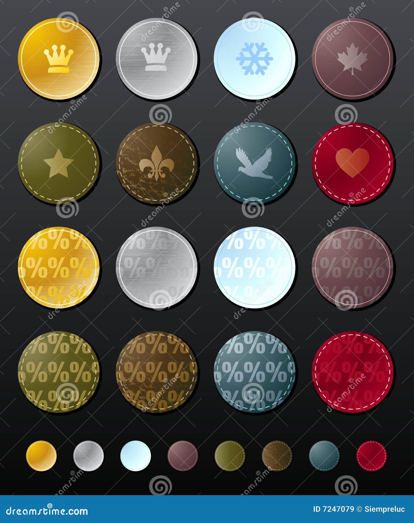 Round Vector Labels | CartoonDealer.com #7247079