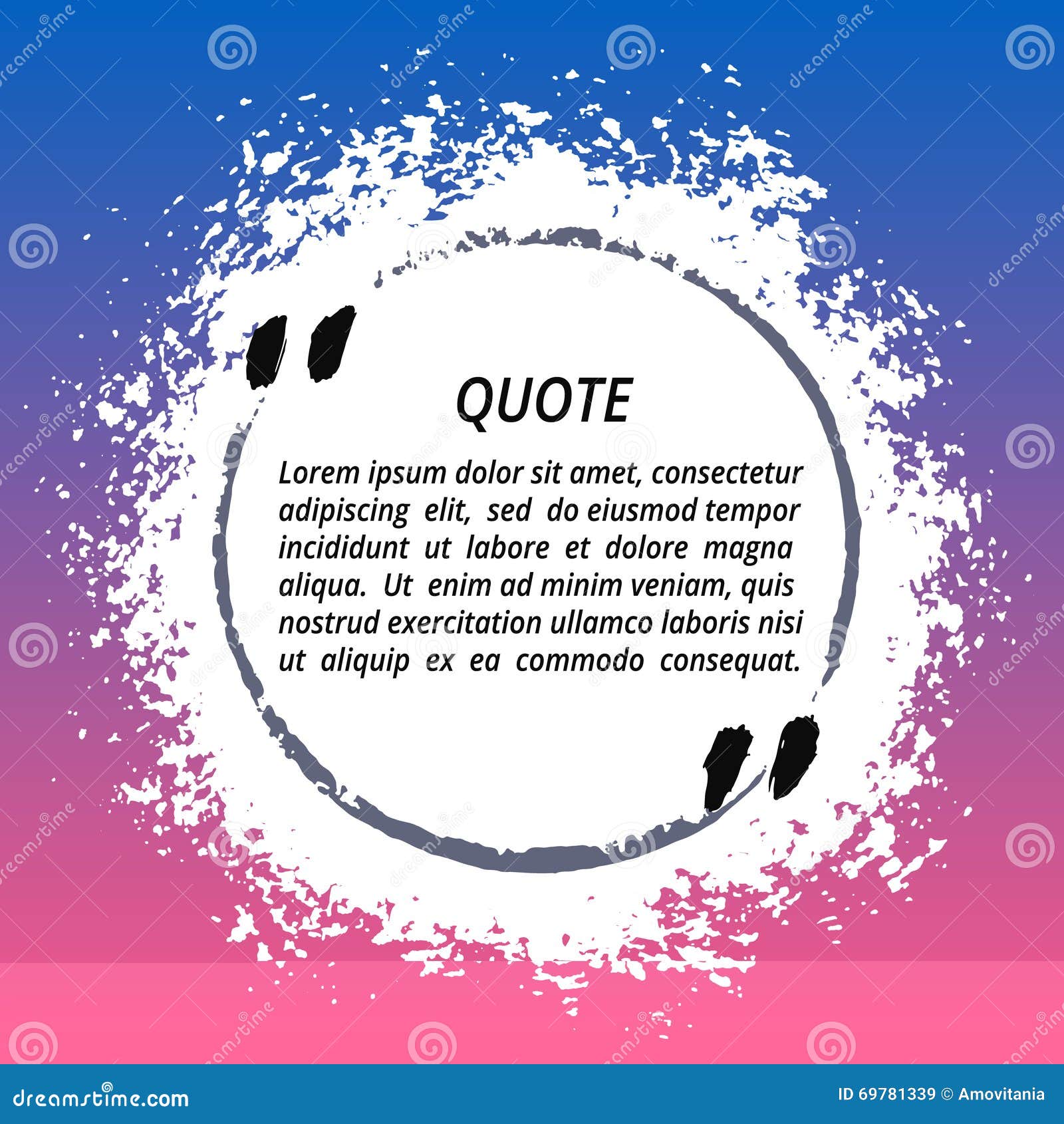 Round Vector Quote Box from Paint Stock Vector - Illustration of ...
