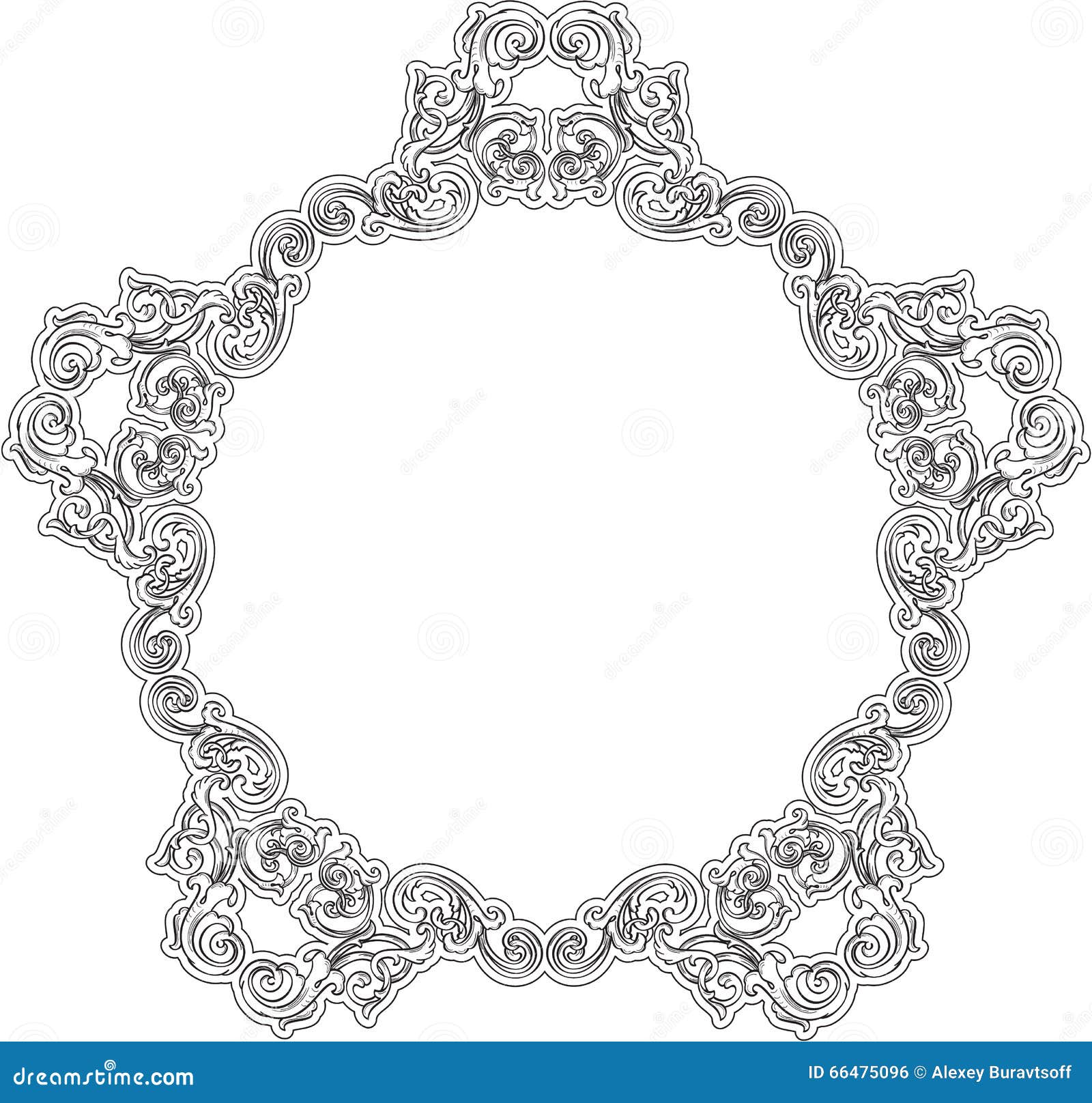 Round Victorian Retro Nice Art Page Stock Vector - Illustration of ...