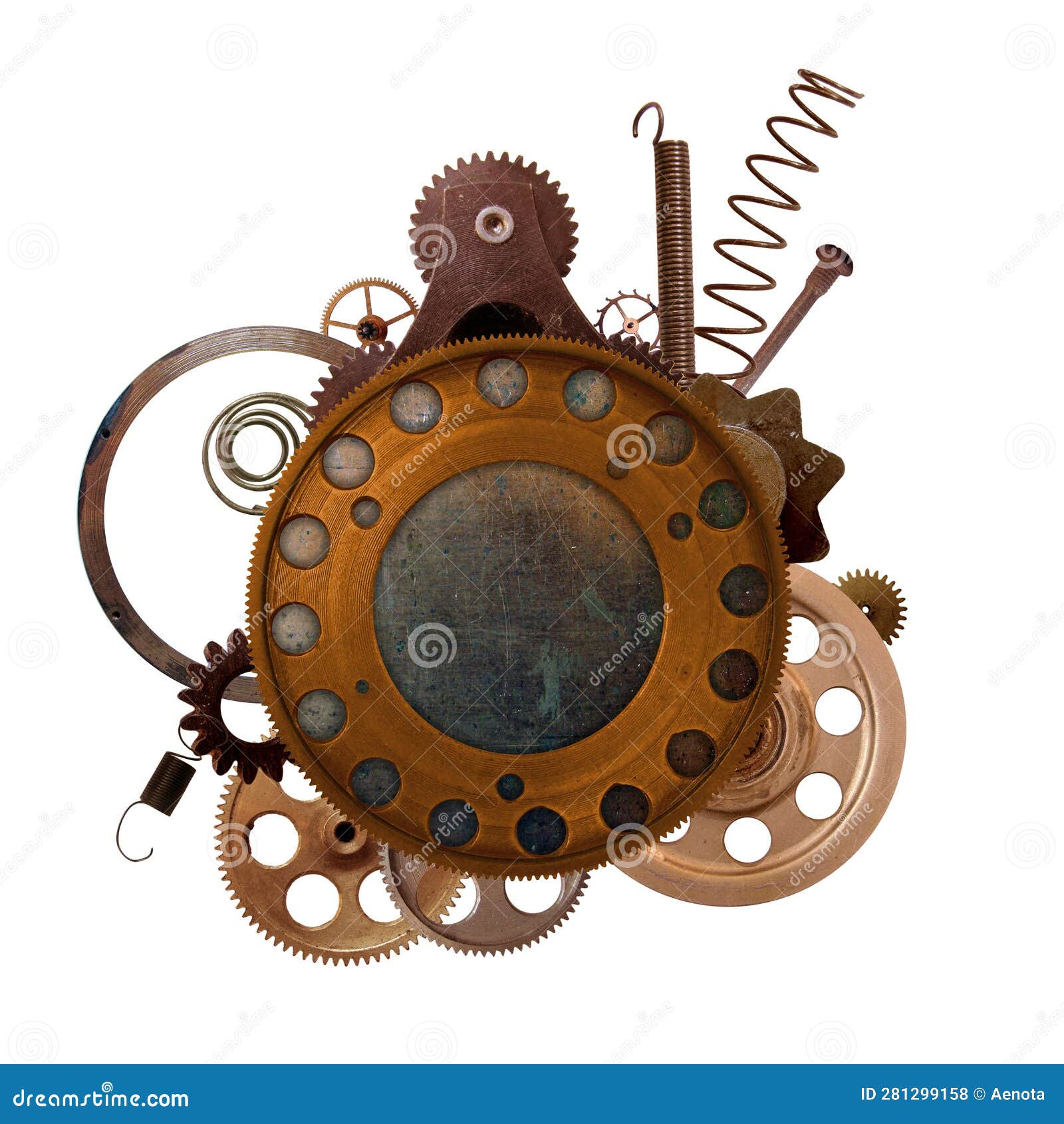 Round Vignette with Copper Details Stock Illustration - Illustration of ...
