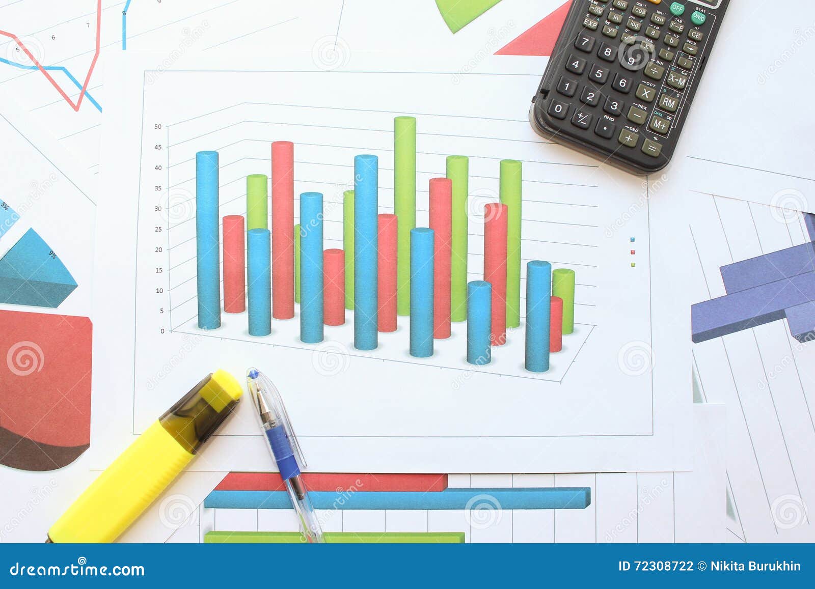 Round volumetric histogram stock photo. Image of banking - 72308722