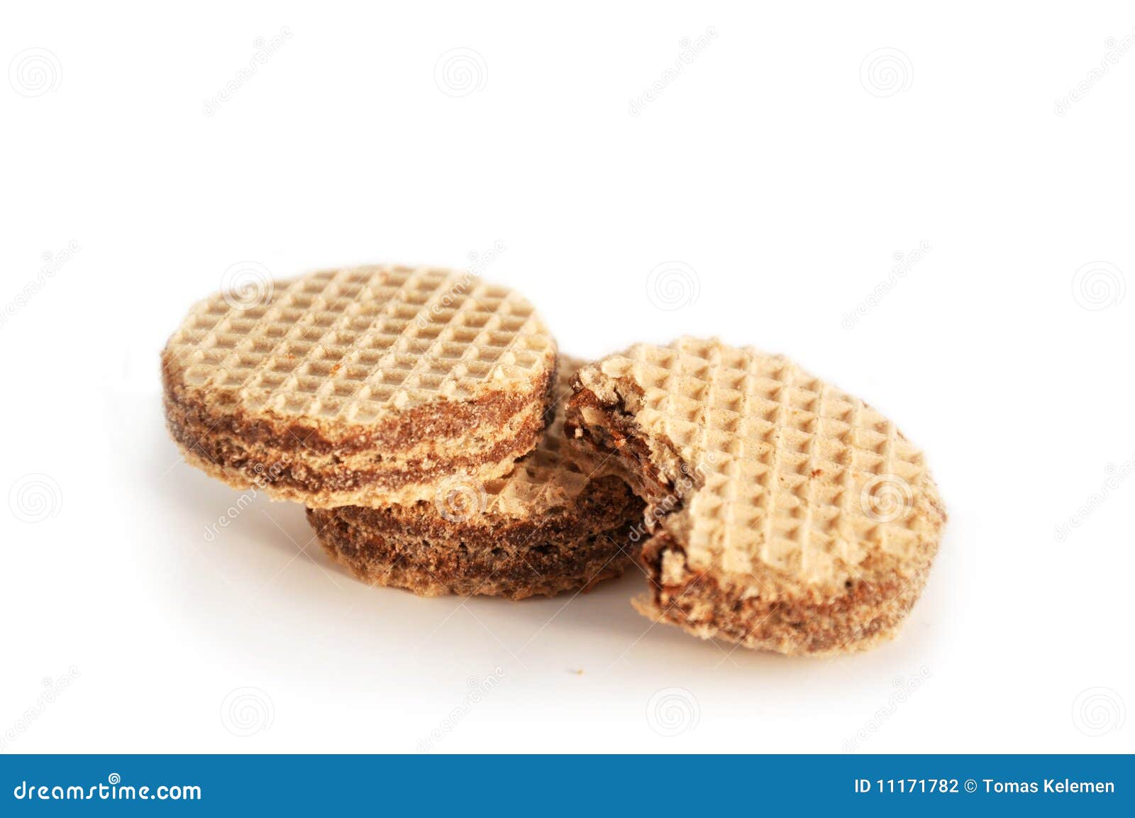 Round wafers stock photo. Image of chocolate, yellow - 11171782