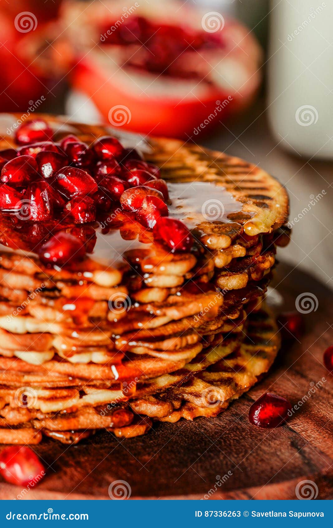 Round Wafers Stacked Pile Shot Close-up Stock Image - Image of brown ...