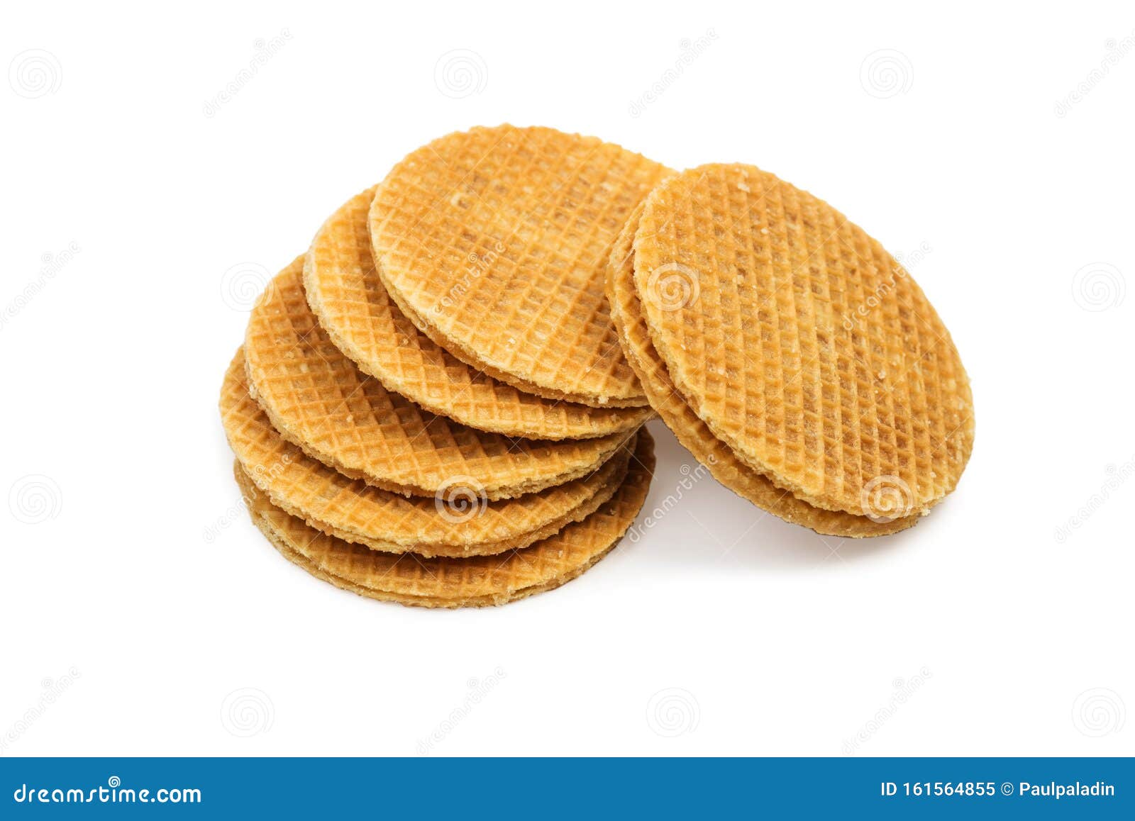 Round Wafers on a White Background Isolated Stock Image - Image of ...