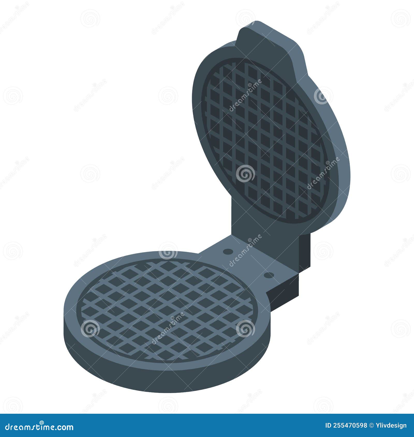 Round Waffle Maker Icon Isometric Vector. Iron Machine Stock Vector - Illustration of kitchen ...