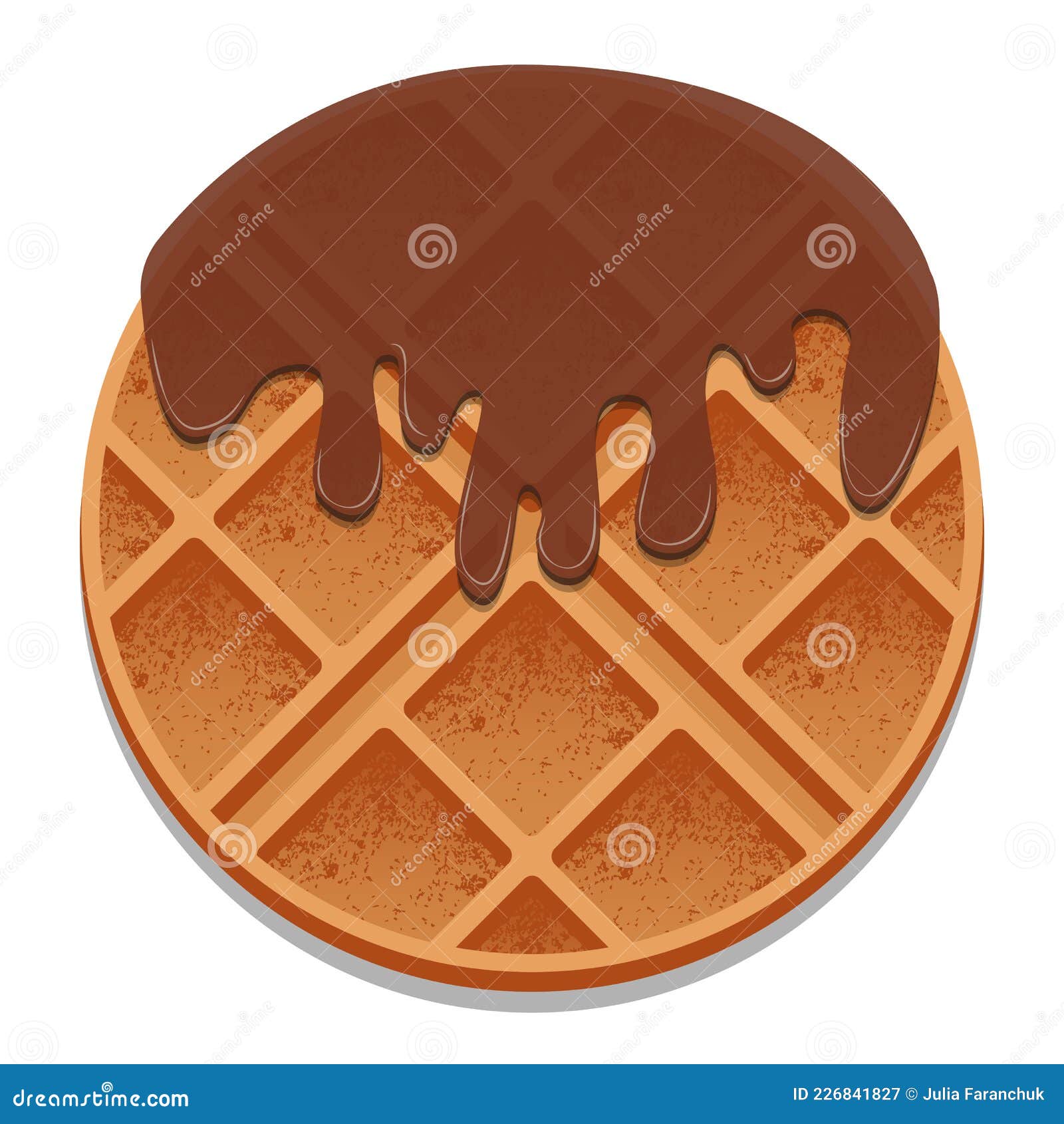 Round Waffles Set Cartoon Vector | CartoonDealer.com #76049657