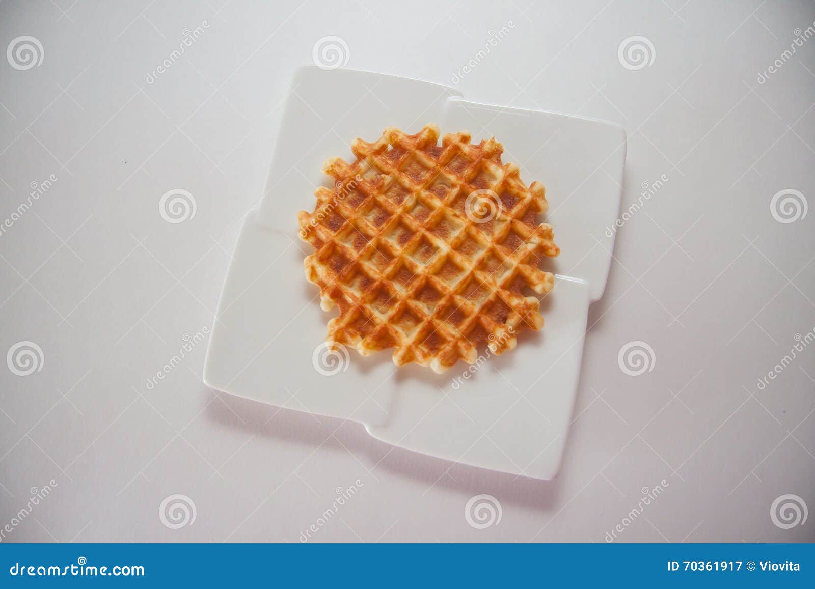 Round waffles stock image. Image of sugar, morning, healthy - 70361917