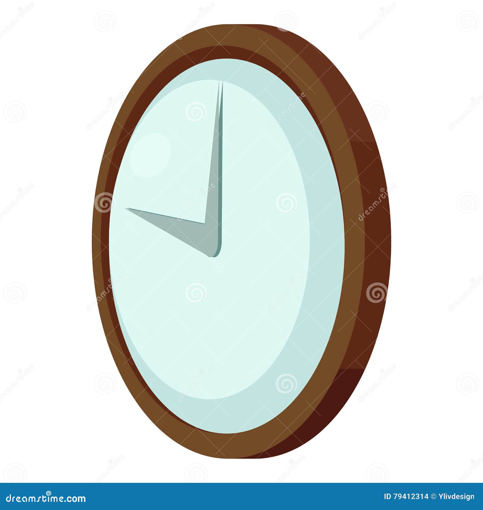 Round Wall Clock Icon, Cartoon Style Stock Vector - Illustration of ...
