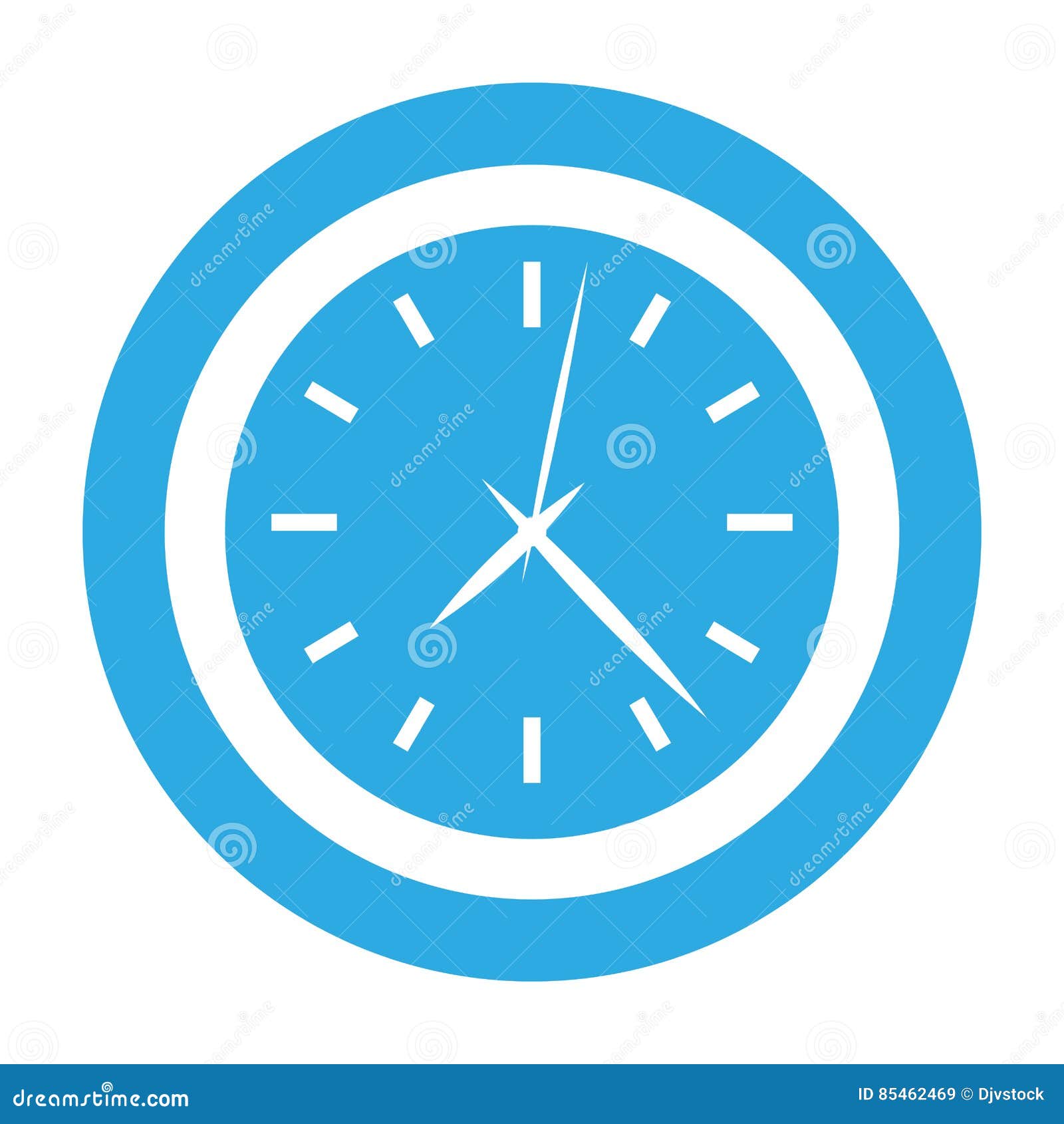 Round Wall Clock Icon Image Stock Illustration - Illustration of circle ...