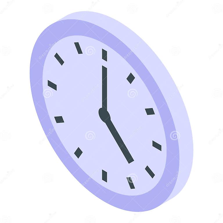 Round Wall Clock Measuring Time Passing by Stock Illustration ...