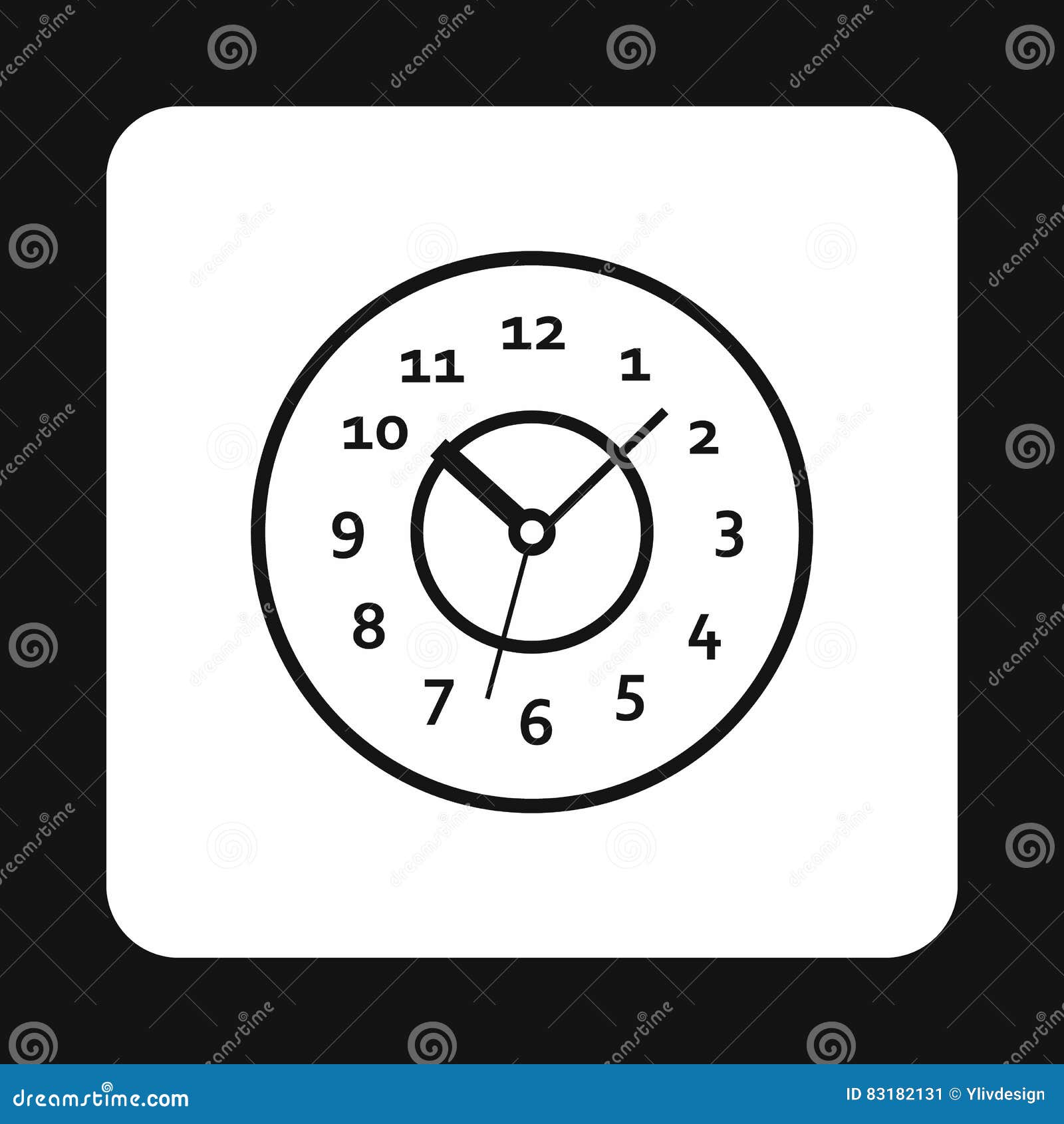 Round Watch Icon, Simple Style Stock Vector - Illustration of isolated ...